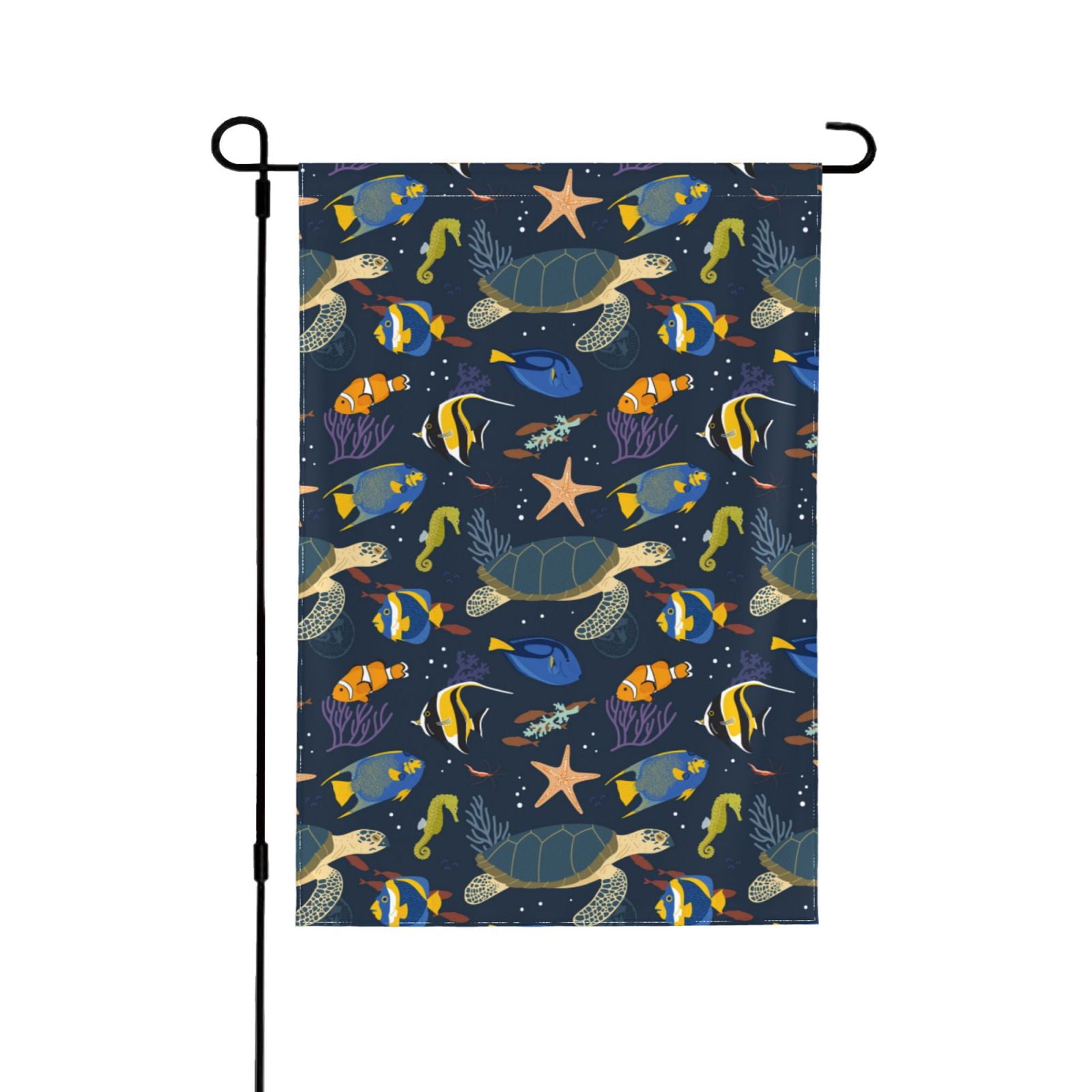 Wukai Undersea Animals Garden Flags Double Sided Welcome Garden Yard ...