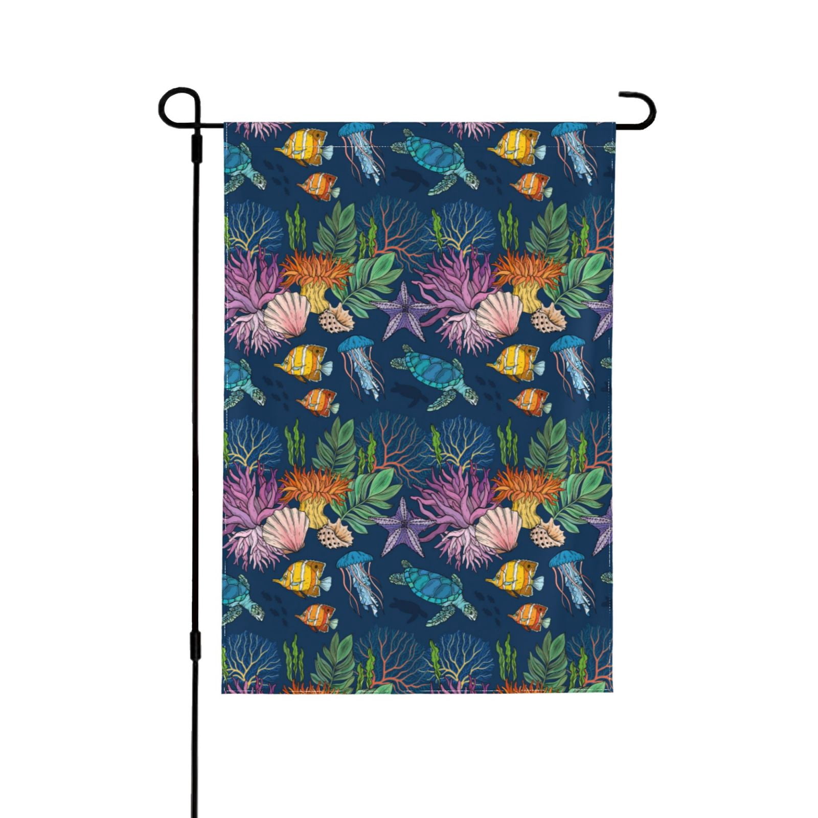 Wukai Undersea Animals Garden Flags Double Sided Welcome Garden Yard ...