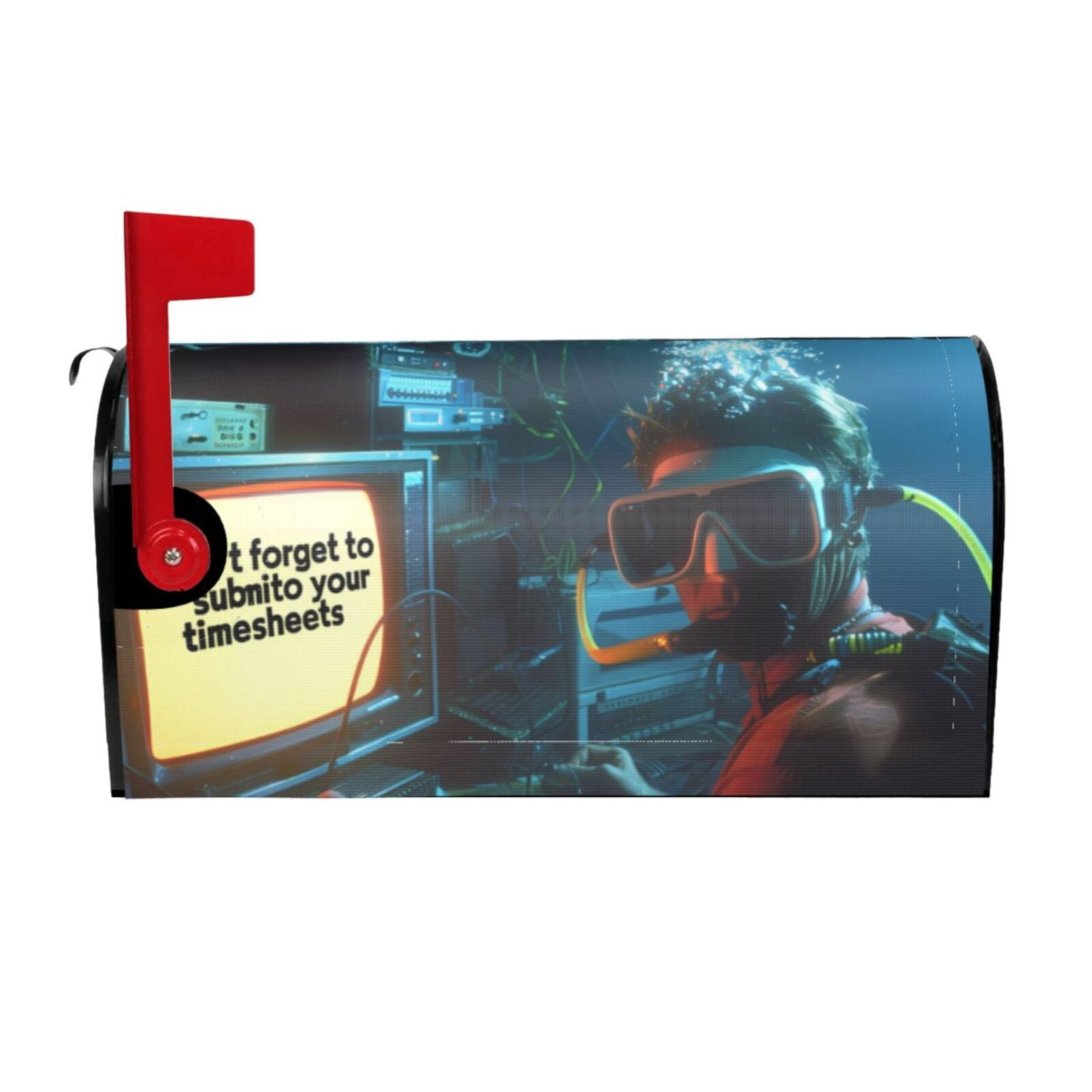 Wukai Underwater Office Diver Mailbox Covers for Garden Outdoor Decor ...