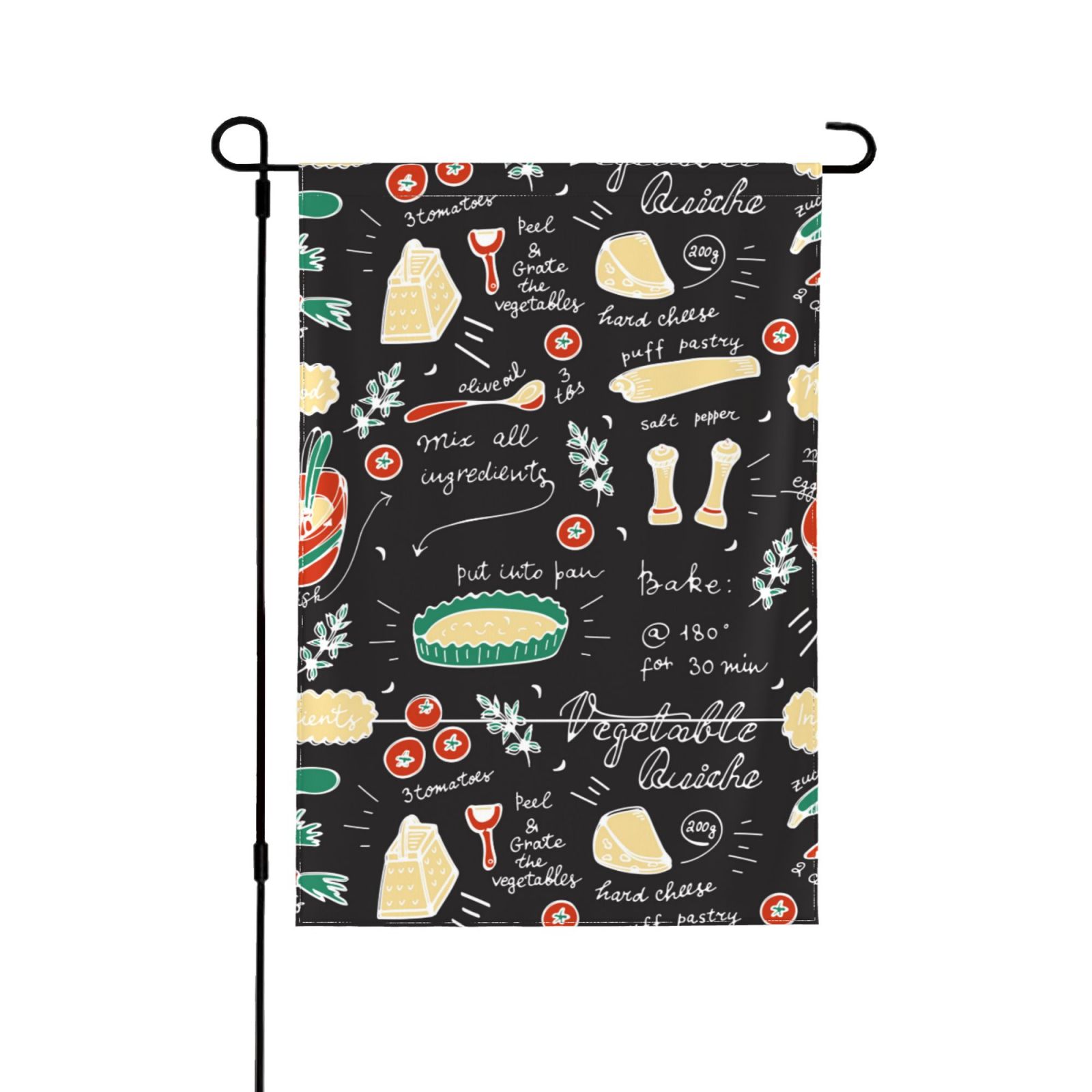 Wukai Vegetable Quiche Garden Flags Double Sided Welcome Garden Yard ...