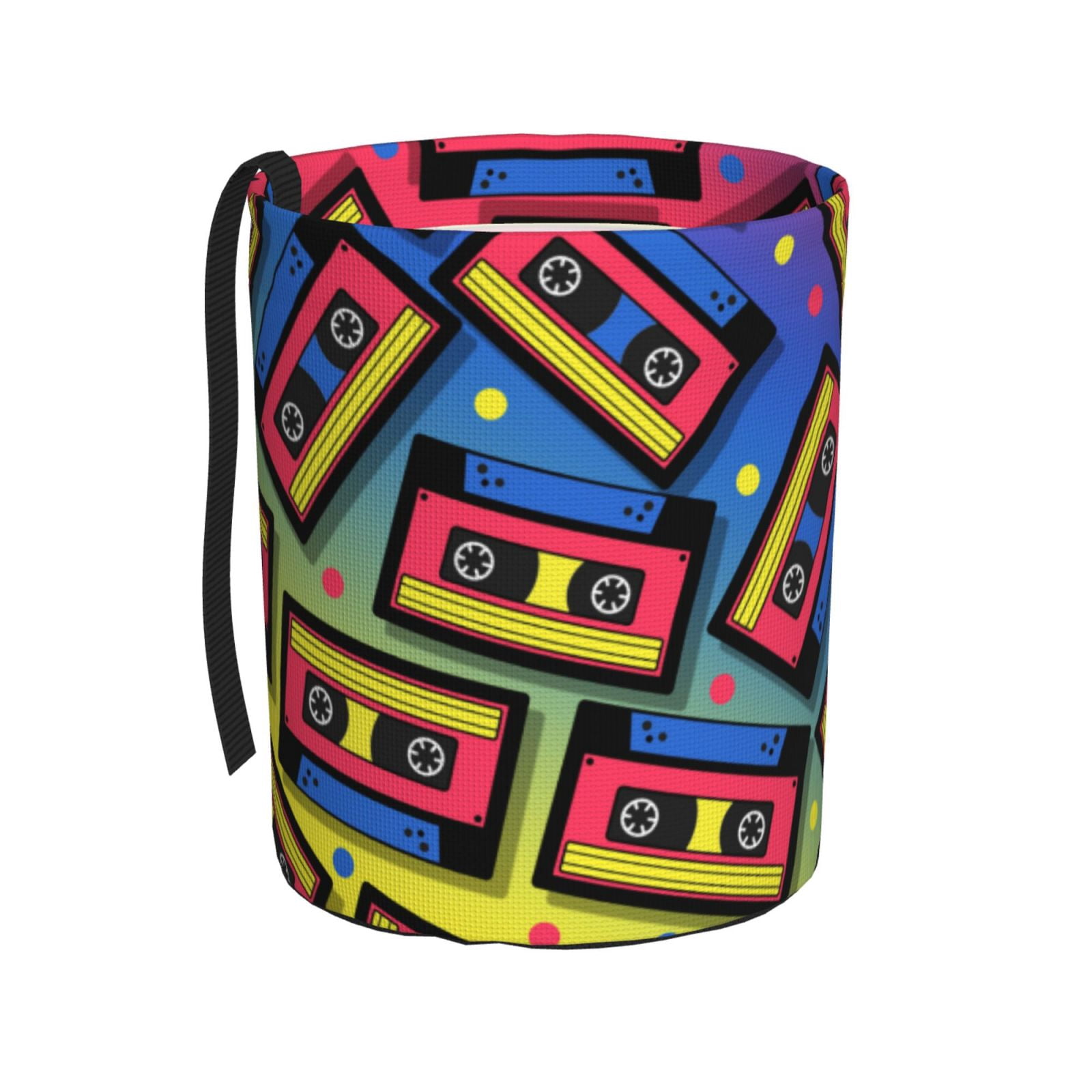 Wukai Vintage Audio Cassettes Print Car Trash Can - Easy to Clean ...
