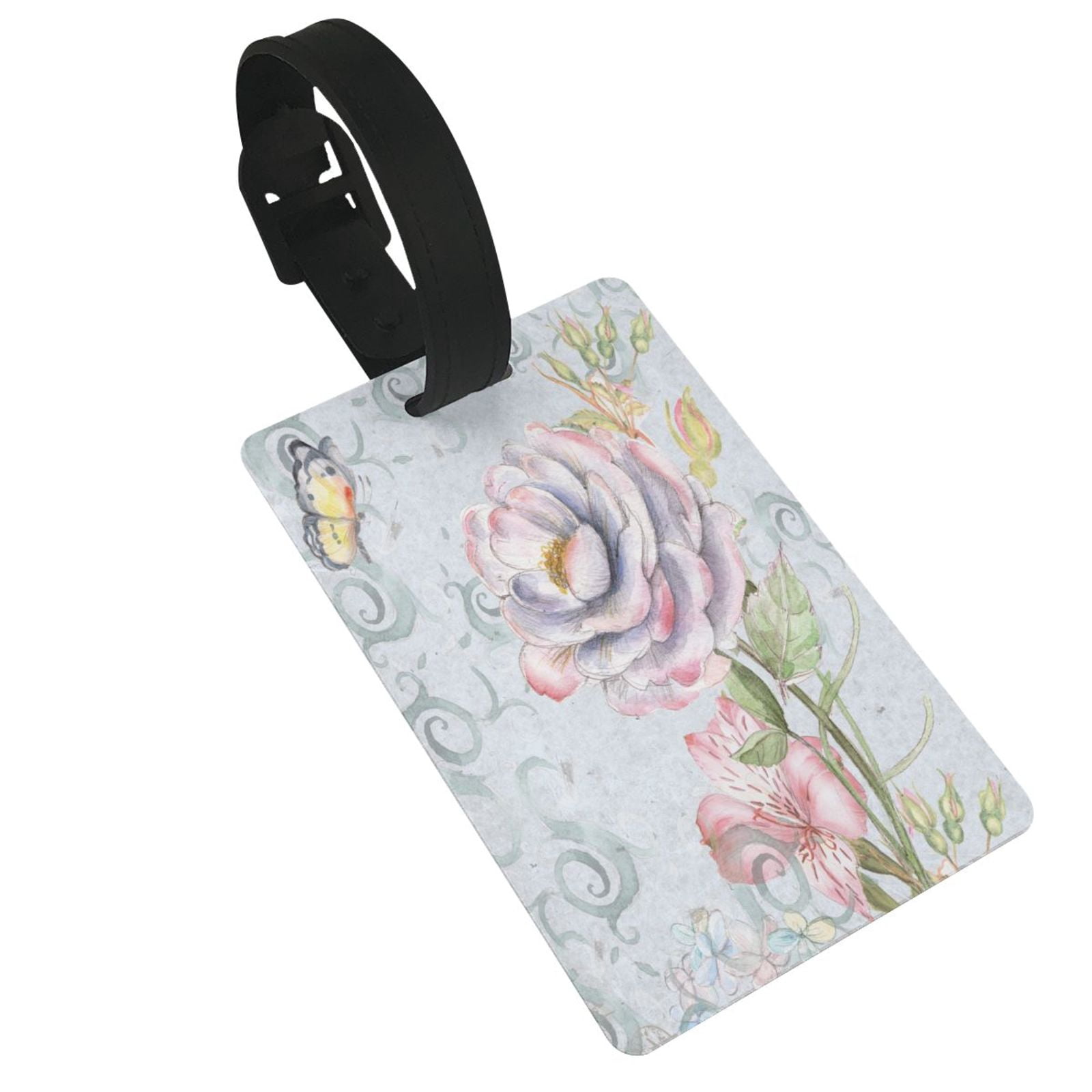 Wukai Vintage Rose Stylish and Durable Travel Luggage Tags: Waterproof ...