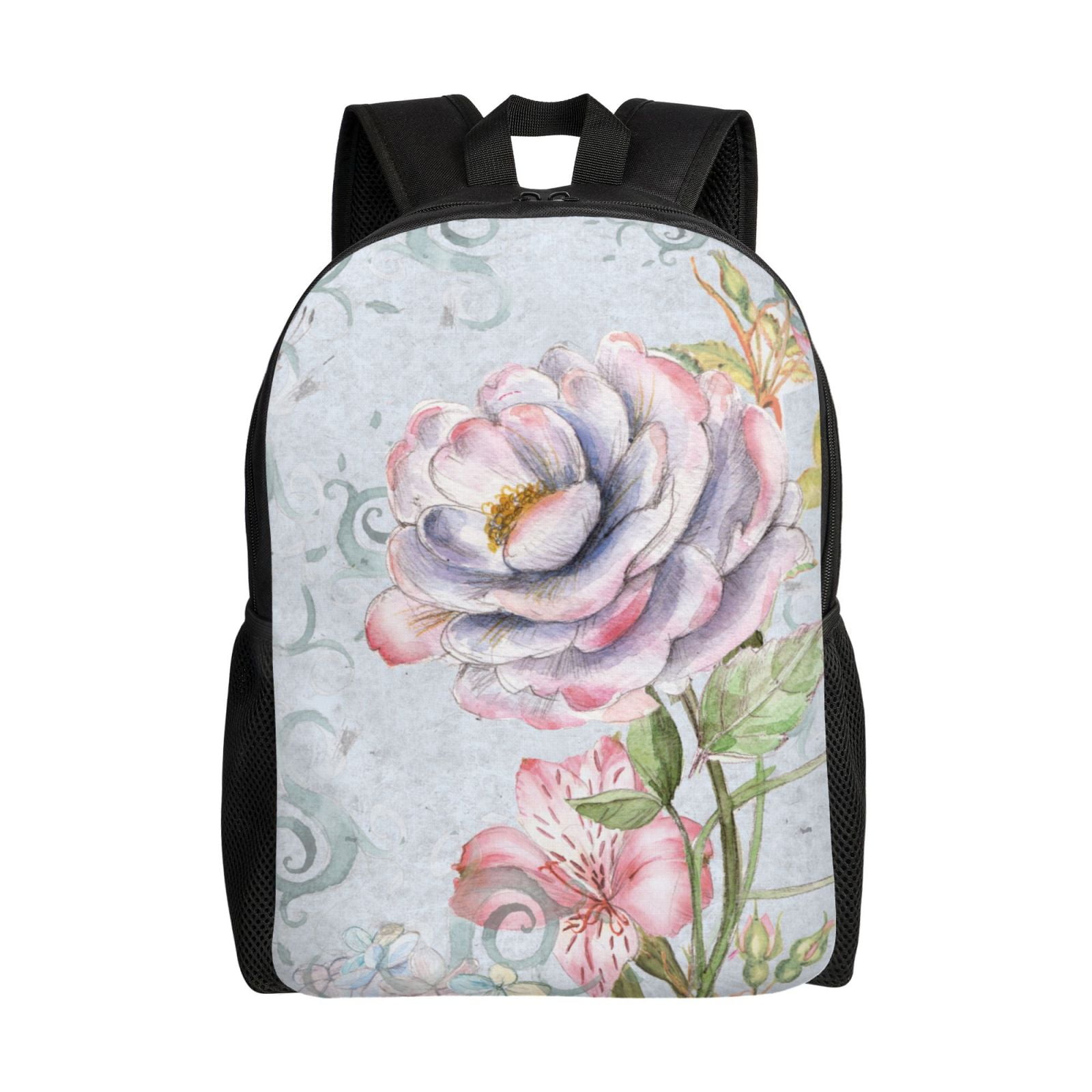 Wukai Vintage Rose Travel Laptop Backpack - Waterproof, Anti-Theft ...