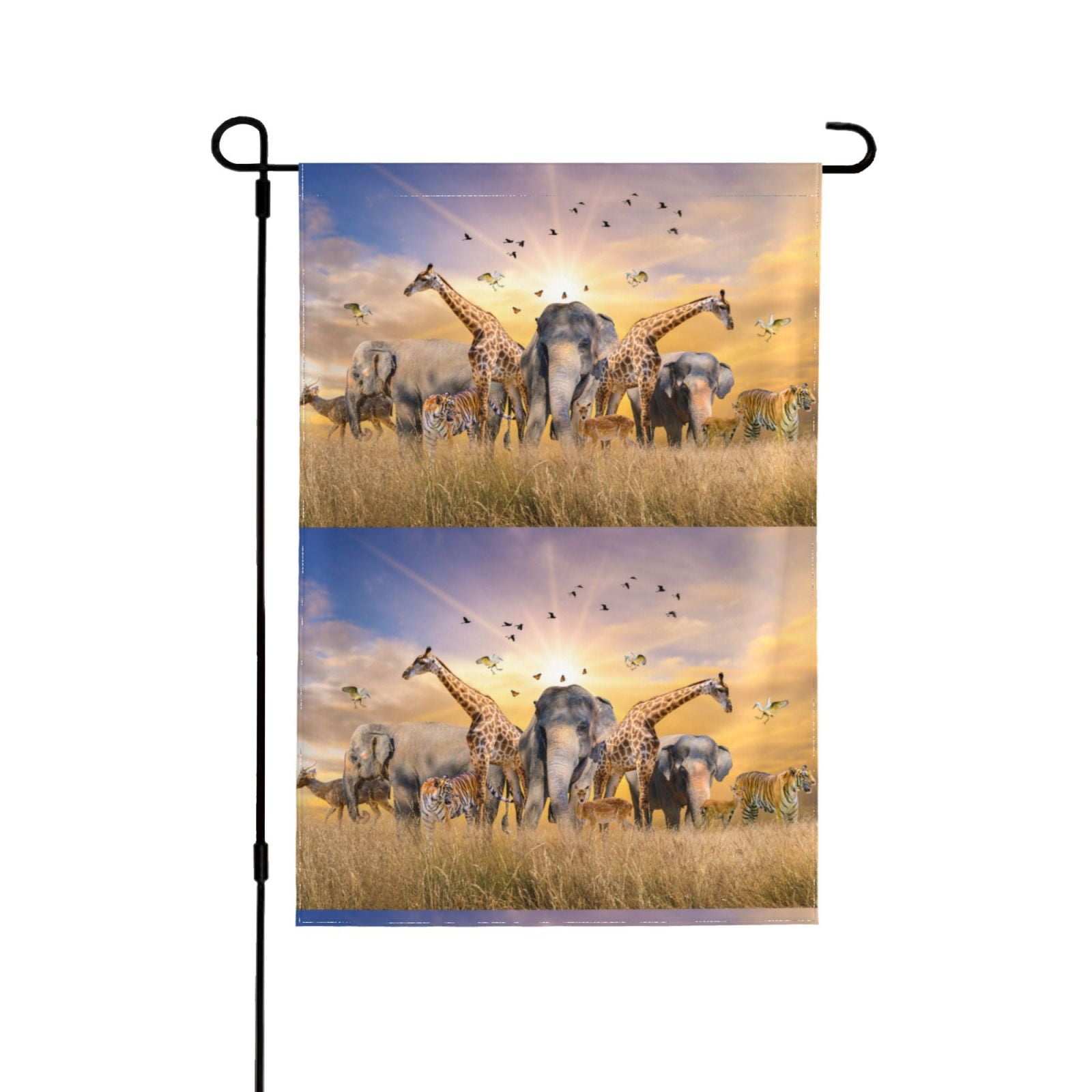 Wukai Vintage Wildlife Protection Garden Flags Double Sided Welcome ...