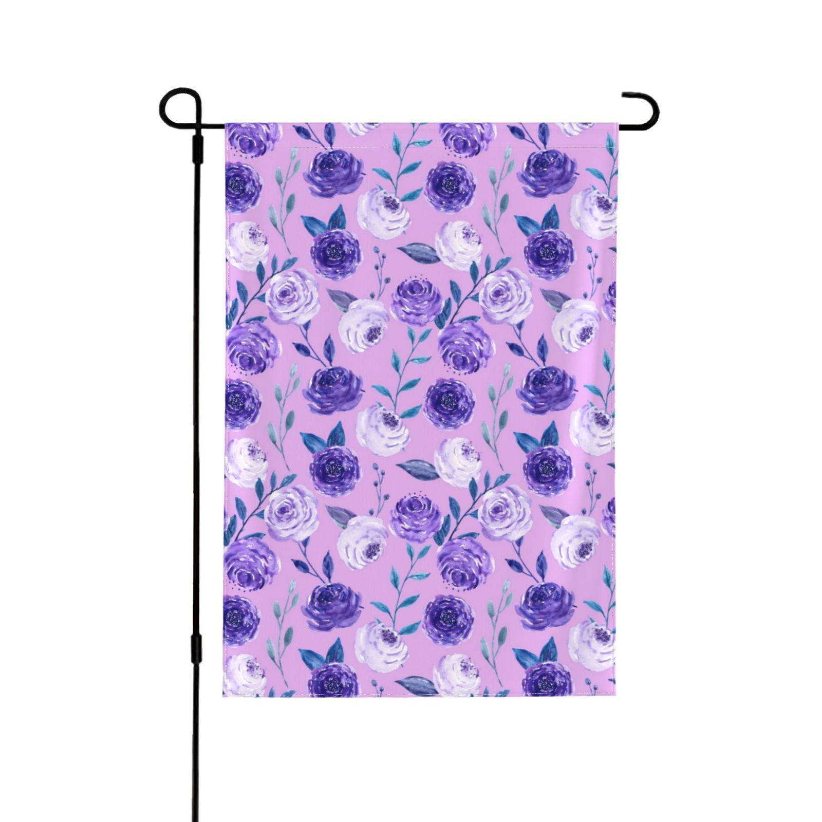 Wukai Violet Garden Flags Double Sided Welcome Garden Yard House Flags ...