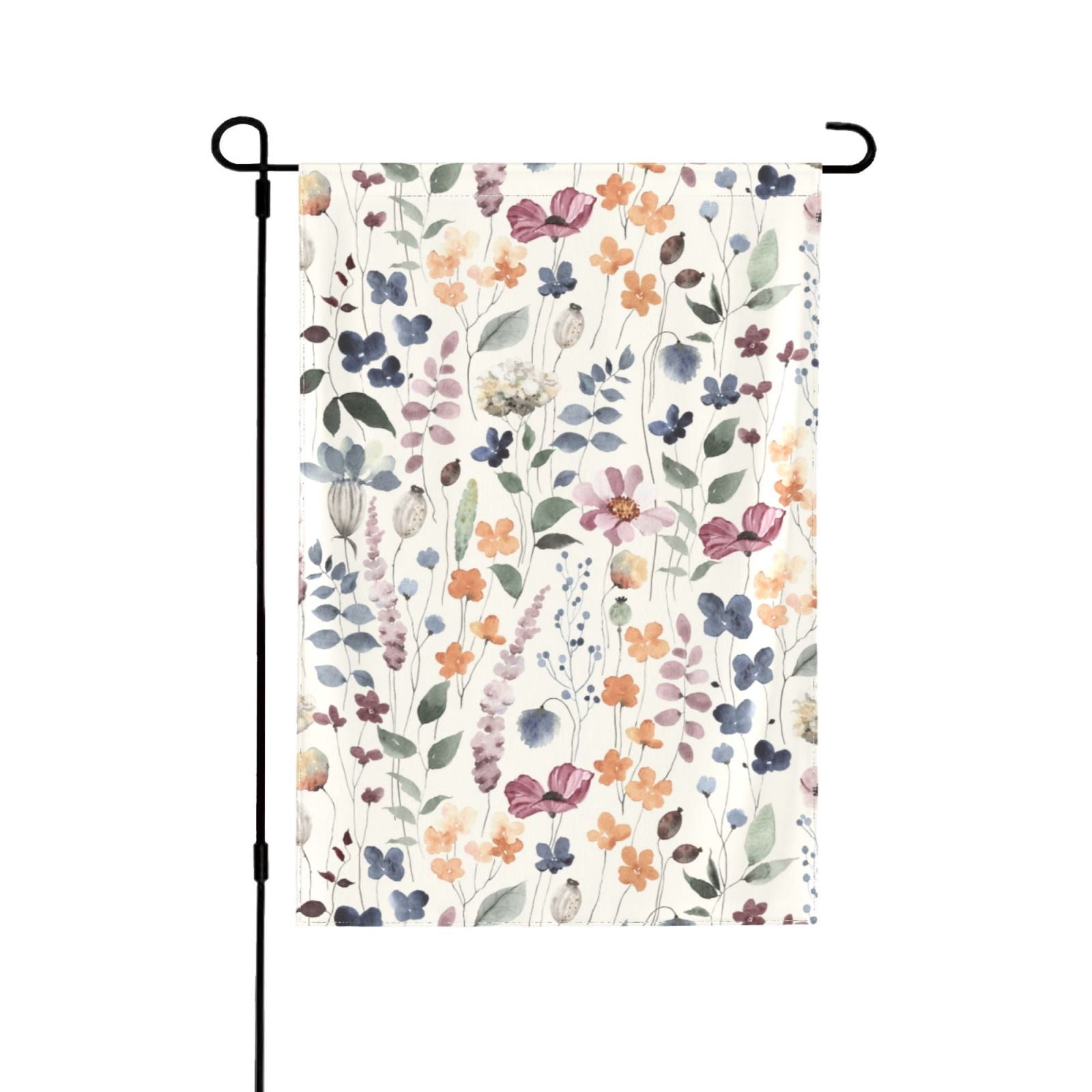 Wukai Watercolor Floral Garden Flags Double Sided Welcome Garden Yard ...