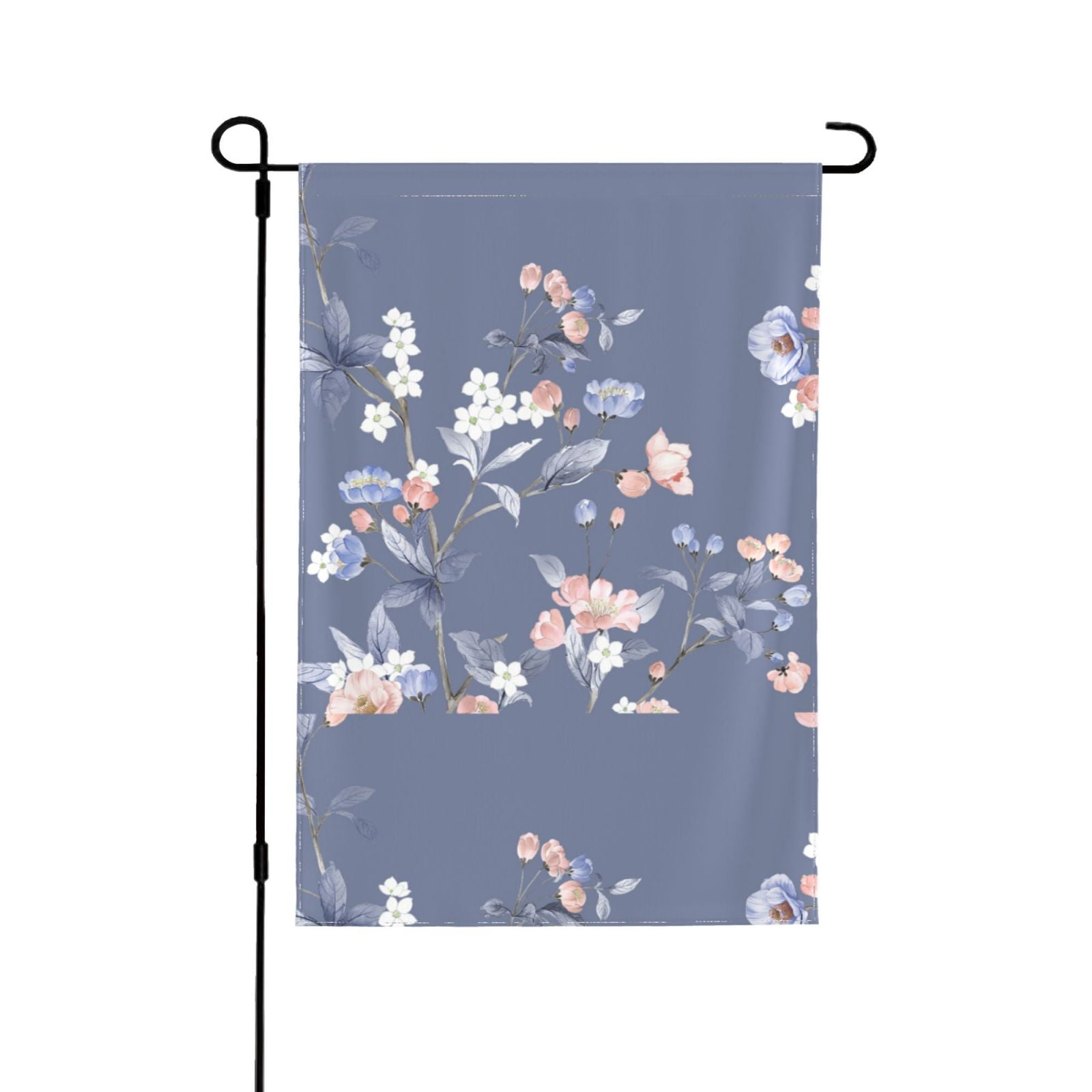 Wukai Watercolor Flowers Butterfly Garden Flags Double Sided Welcome ...
