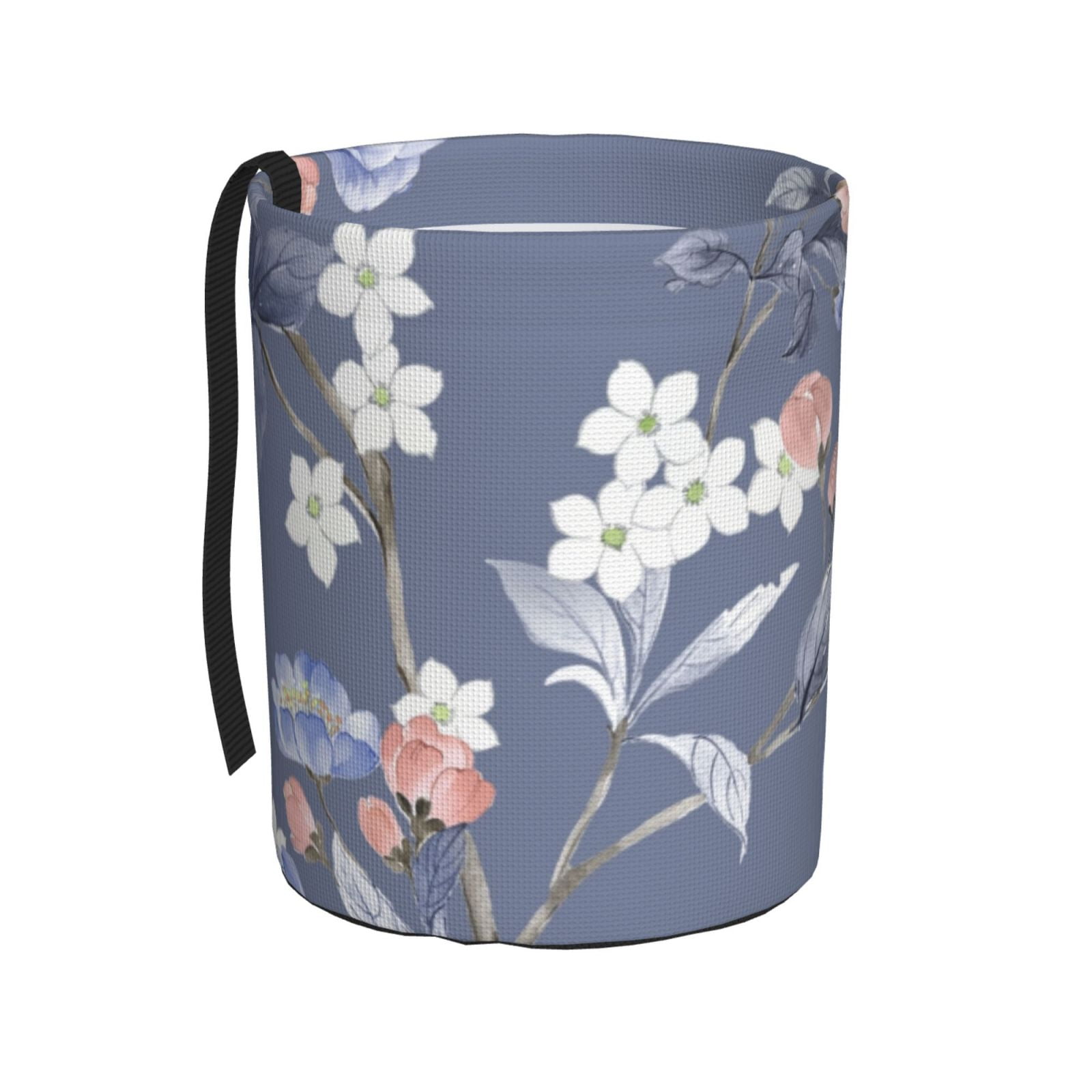 Wukai Watercolor Flowers Butterfly Print Car Trash Can - Easy to Clean ...