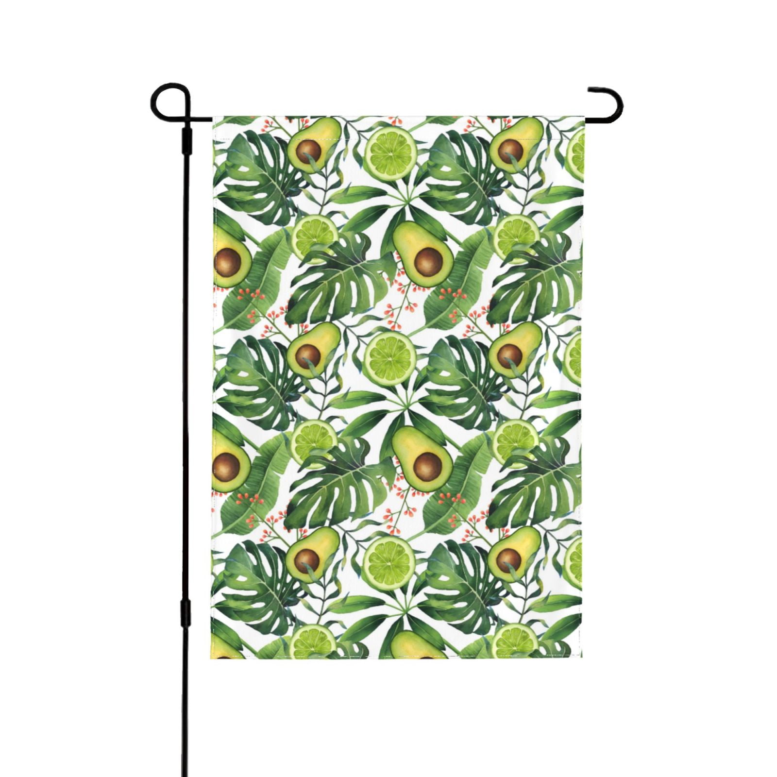 Wukai Watercolor Green Tropical Garden Flags Double Sided Welcome Garden Yard House Flags ...