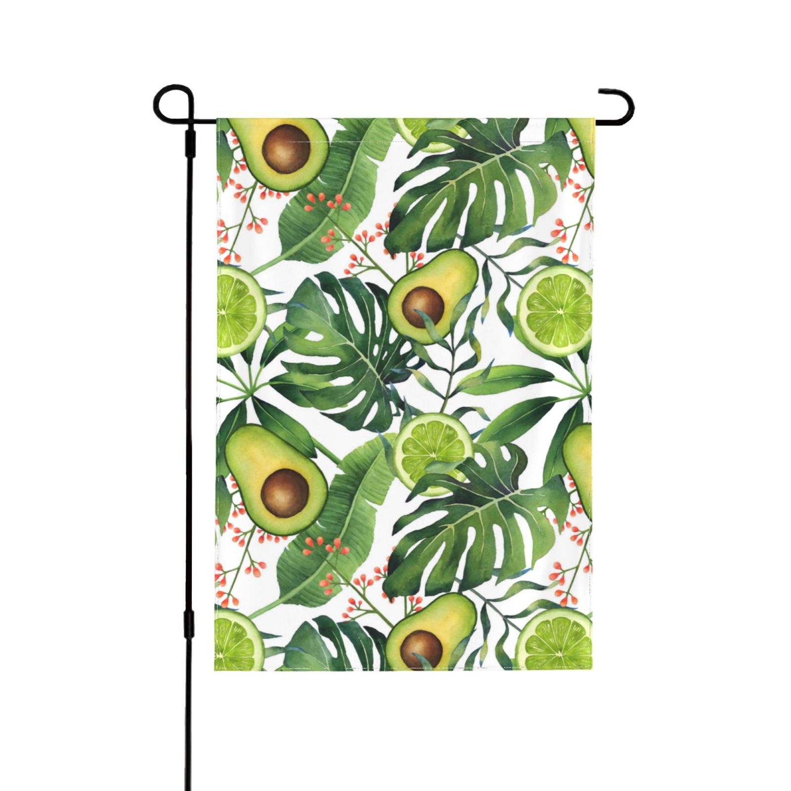 Wukai Watercolor Green Tropical Garden Flags Double Sided Welcome ...