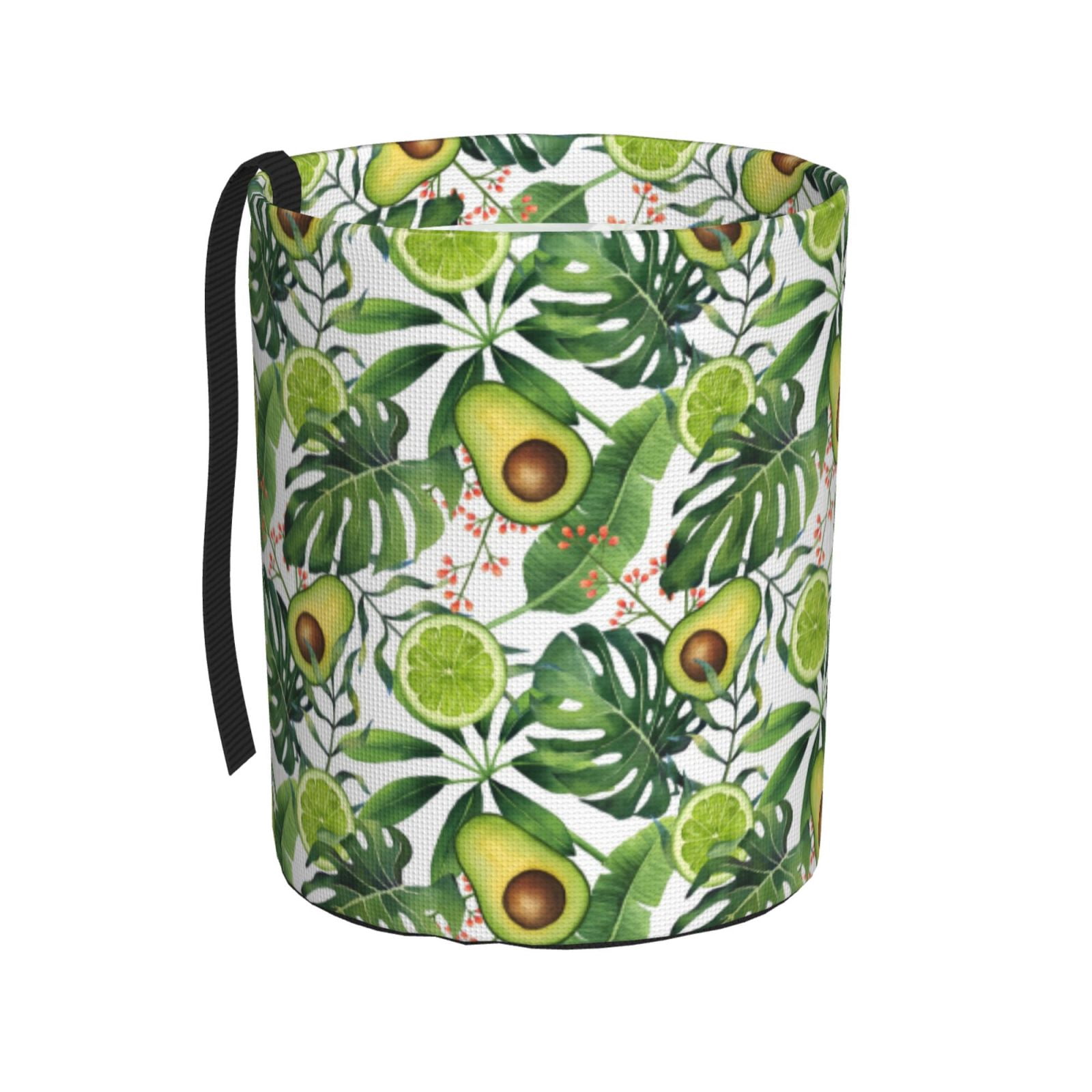 Wukai Watercolor Green Tropical Print Car Trash Can - Easy to Clean ...