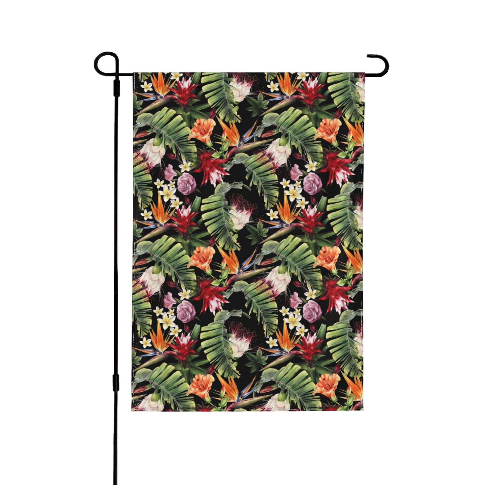Wukai Watercolor Tropical Flowers Garden Flags Double Sided Welcome ...