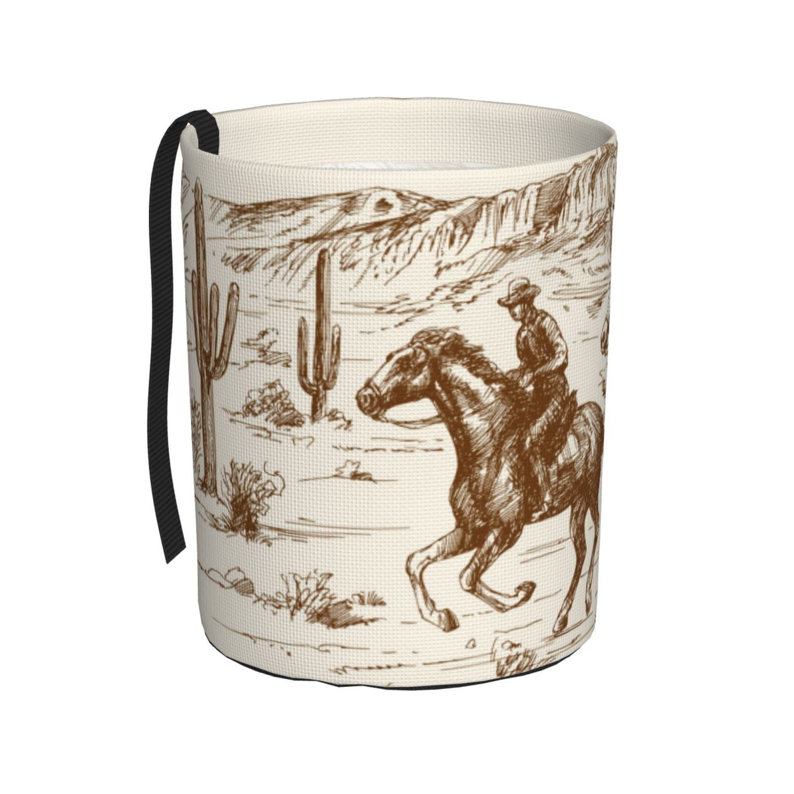 Wukai Western Desert Cowboys1 Print Car Trash Can - Easy to Clean ...