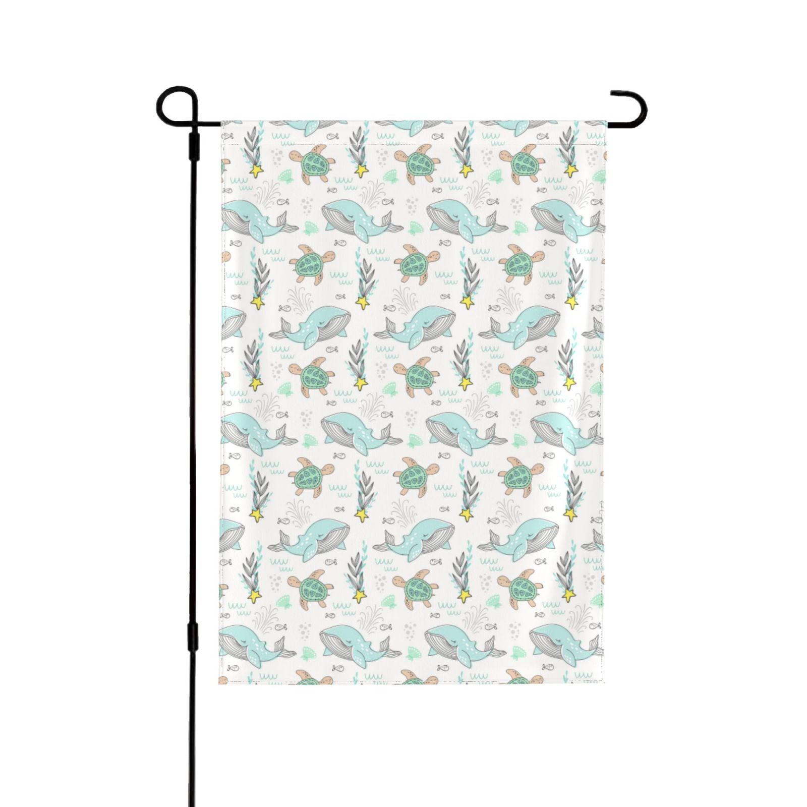 Wukai Whale And Turtle Garden Flags Double Sided Welcome Garden Yard ...