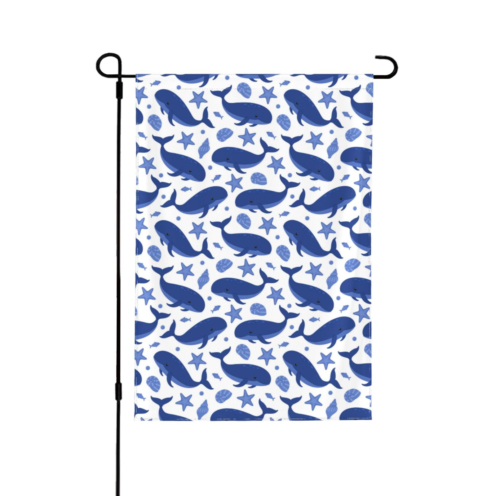 Wukai Whale Garden Flags Double Sided Welcome Garden Yard House Flags ...