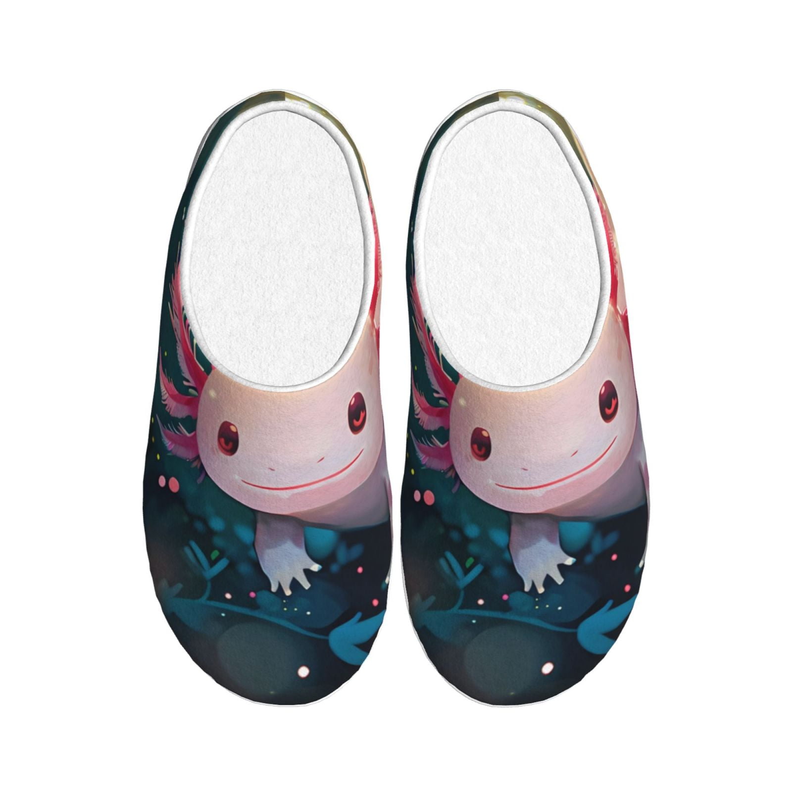Wukai Whimsical Axolotl Fantasy Print Women's Indoor Bedroom Slipper ...
