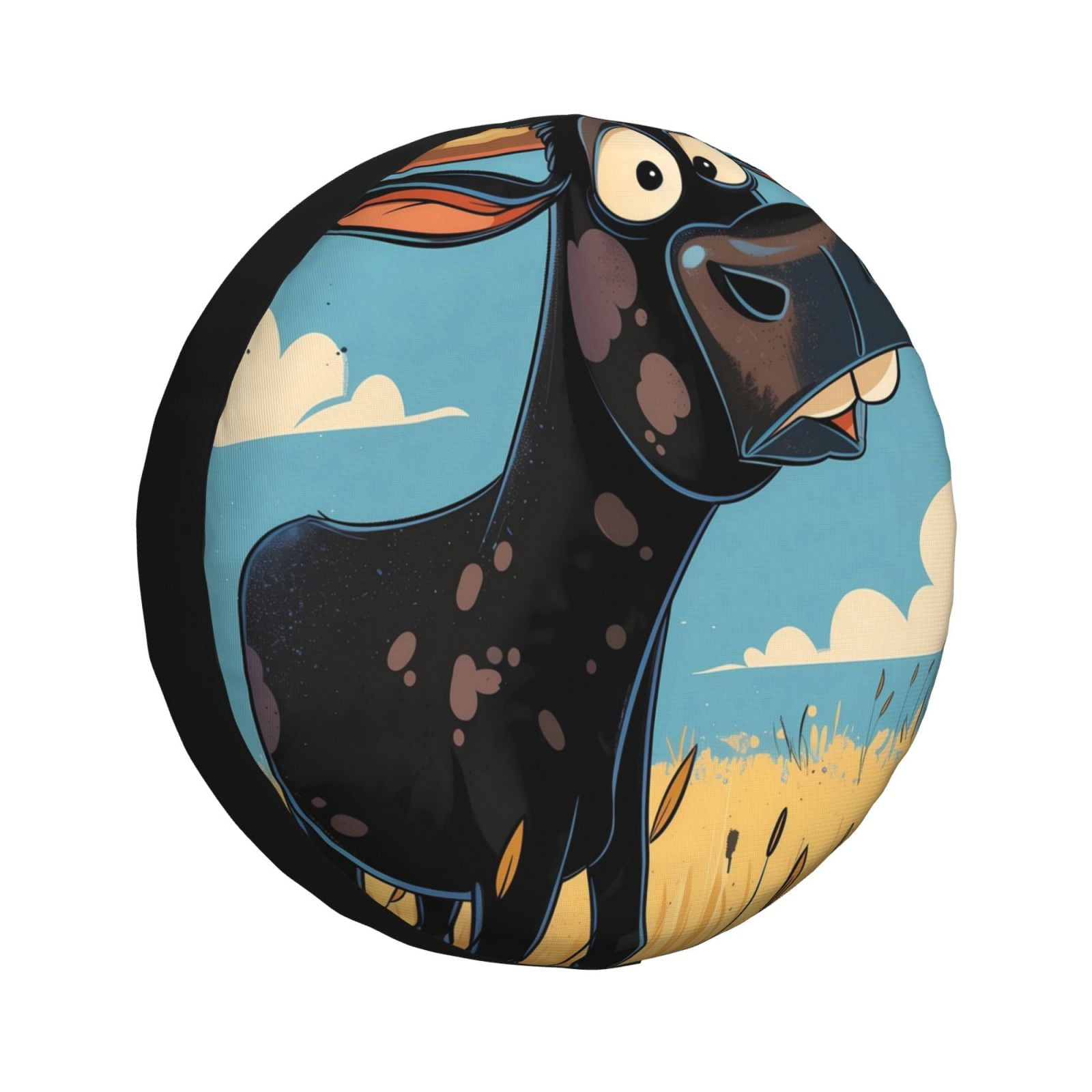 Wukai Whimsical Cartoon Cow Print Spare Tire Cover for RV Trailer ...