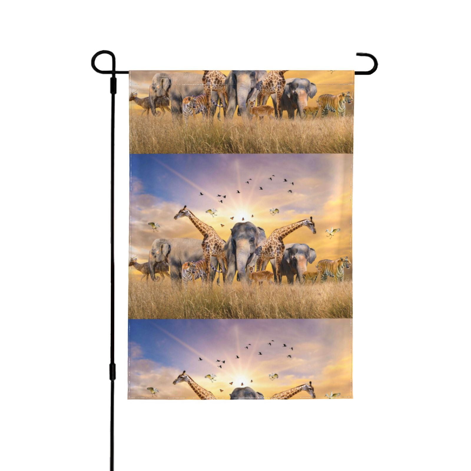 Wukai Wildlife Protection Garden Flags Double Sided Welcome Garden Yard ...