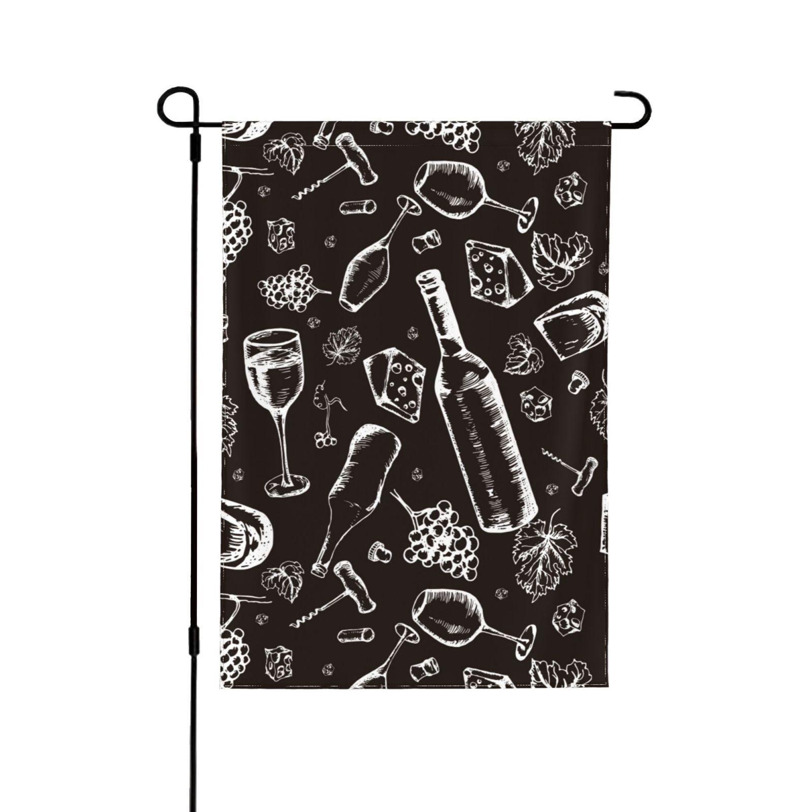 Wukai Wine Seamless Garden Flags Double Sided Welcome Garden Yard House ...