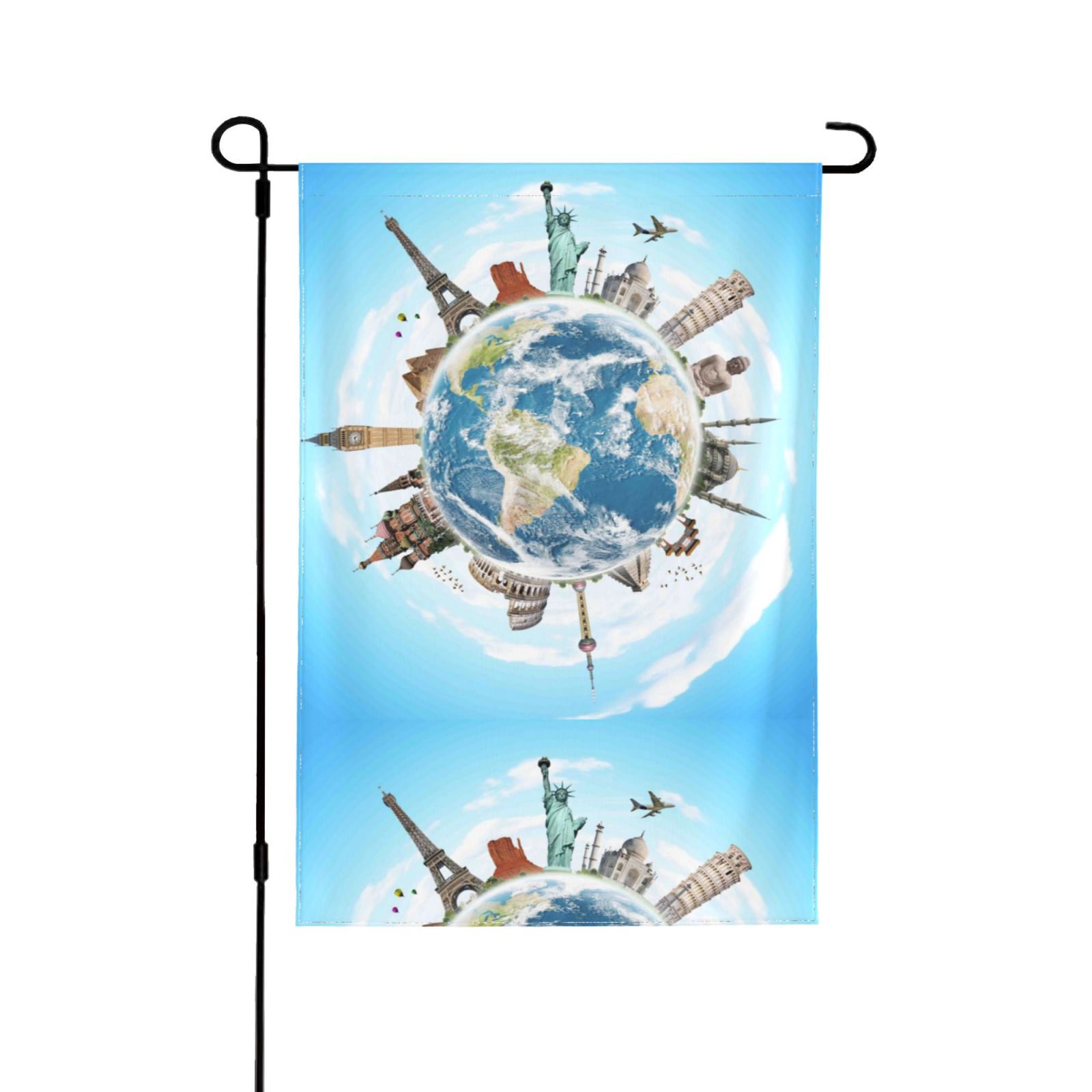 Wukai World Travel Garden Flags Double Sided Welcome Garden Yard House ...