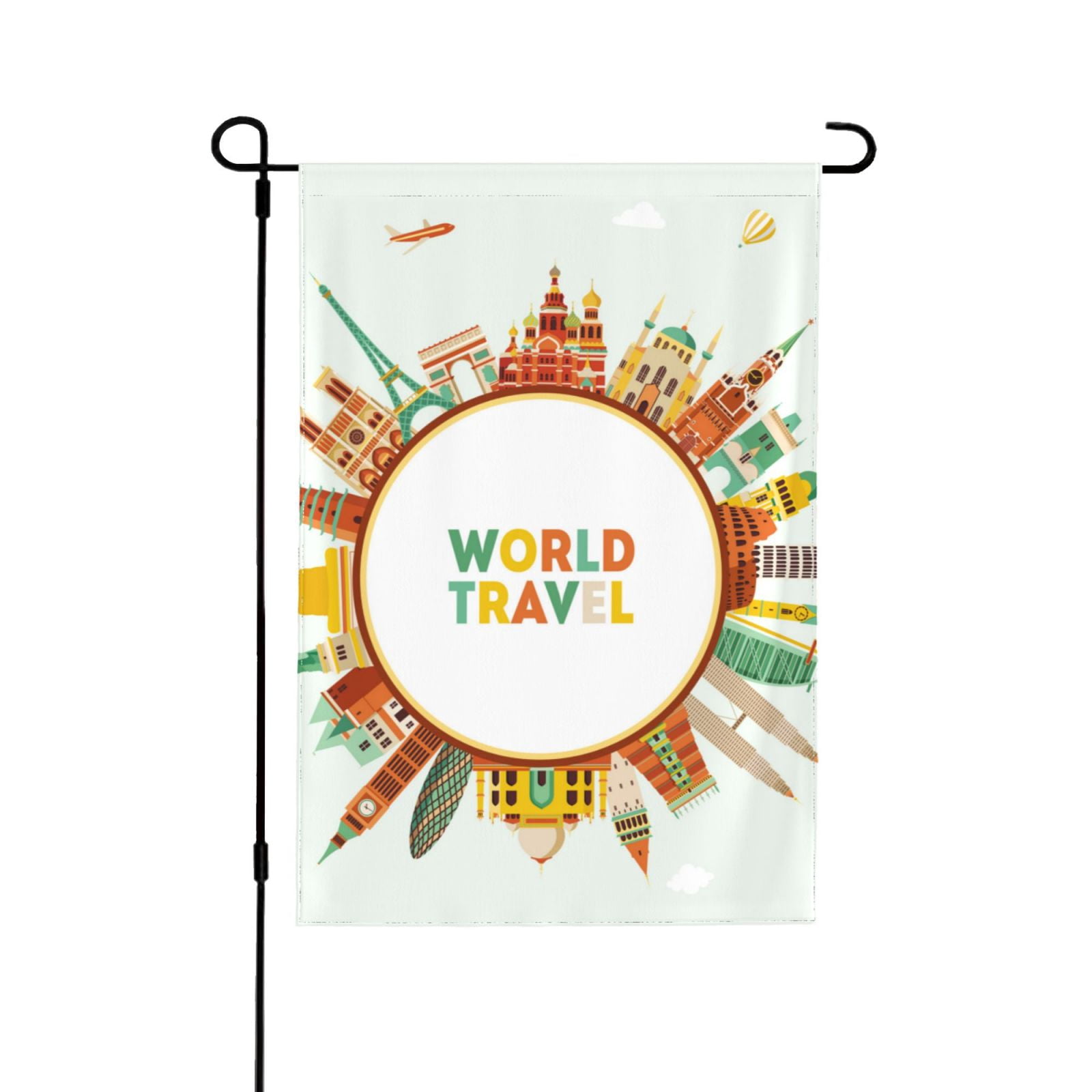 Wukai World Travel3 Garden Flags Double Sided Welcome Garden Yard House ...