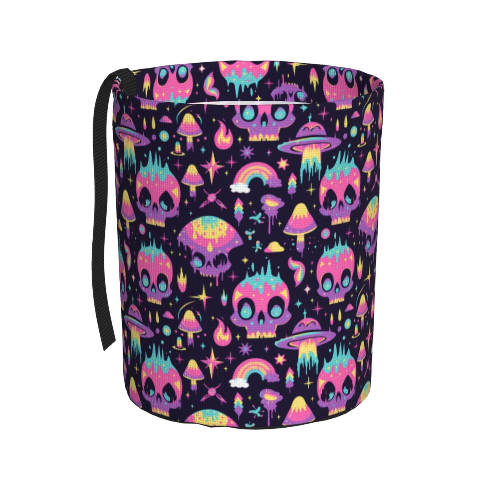 Wukai cartoon Skull rainbow space Print Car Trash Can - Easy to Clean ...