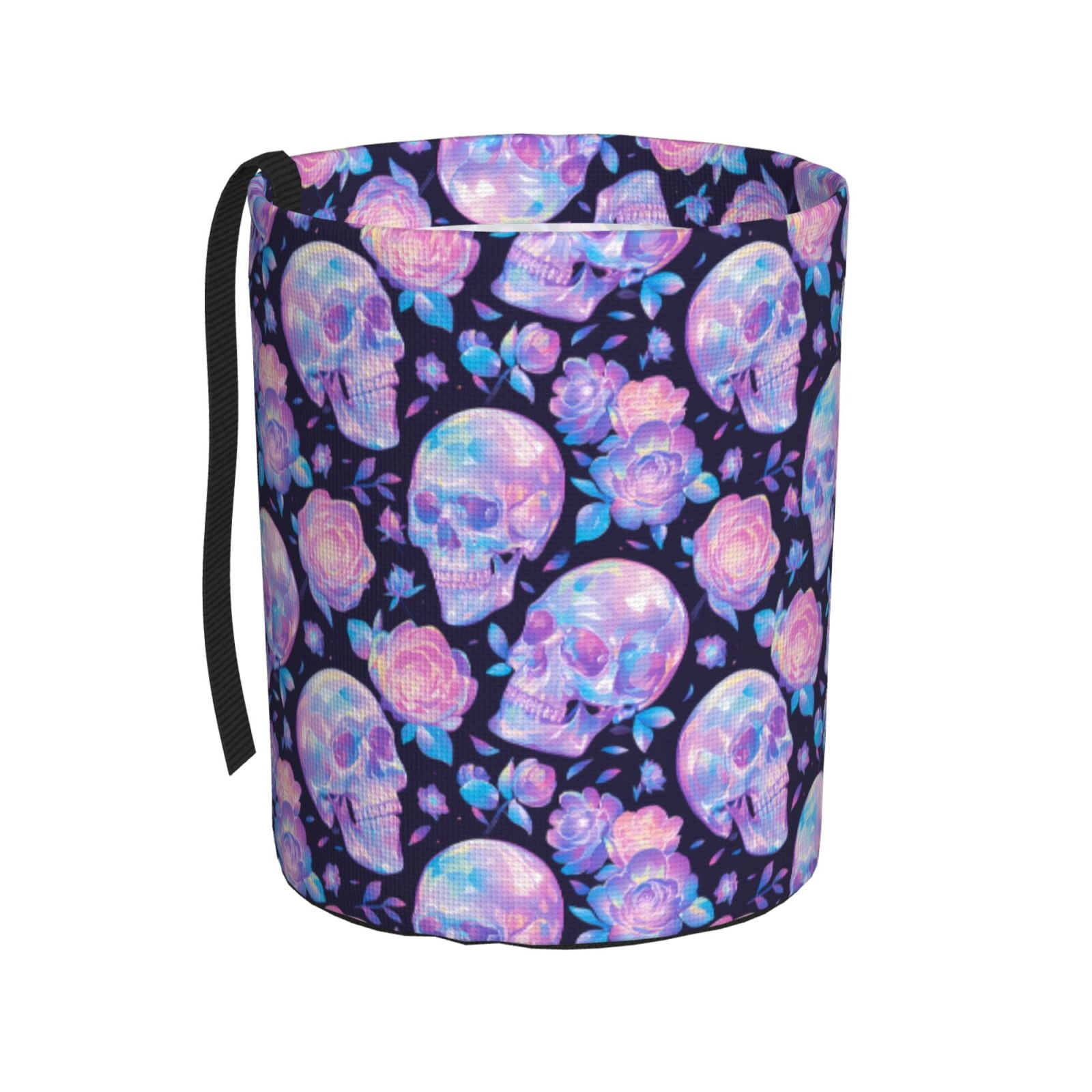 Wukai crystal Skull flower Print Car Trash Can - Easy to Clean Hanging ...