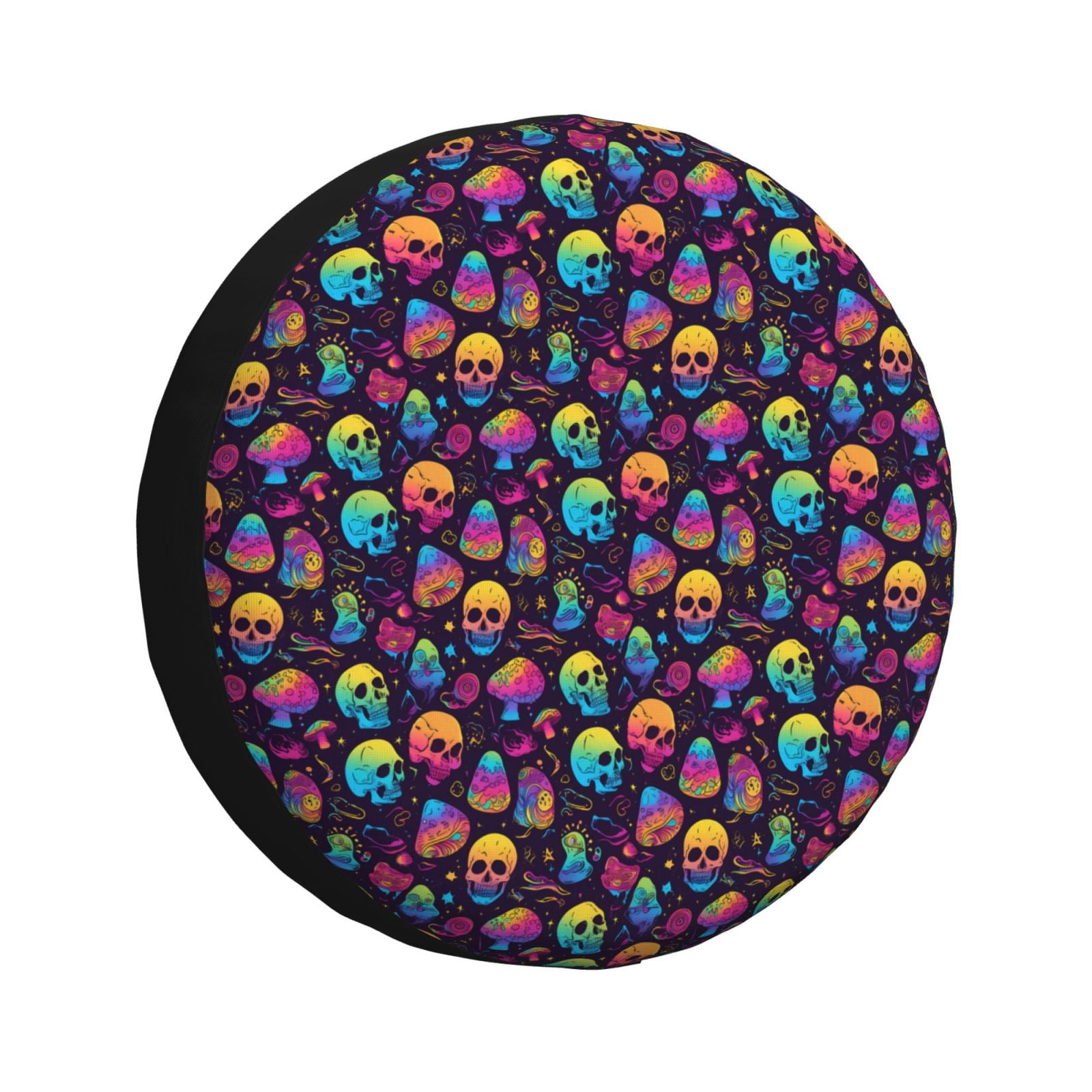 Wukai mushroom color Skull Print Spare Tire Cover for RV Trailer ...