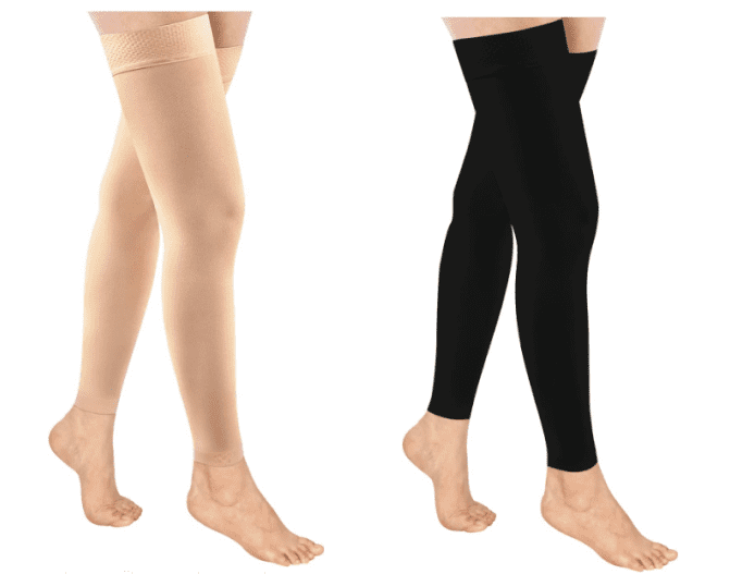 Wukang 20-30mmHg Thigh High Compression Stockings Footless Compression ...