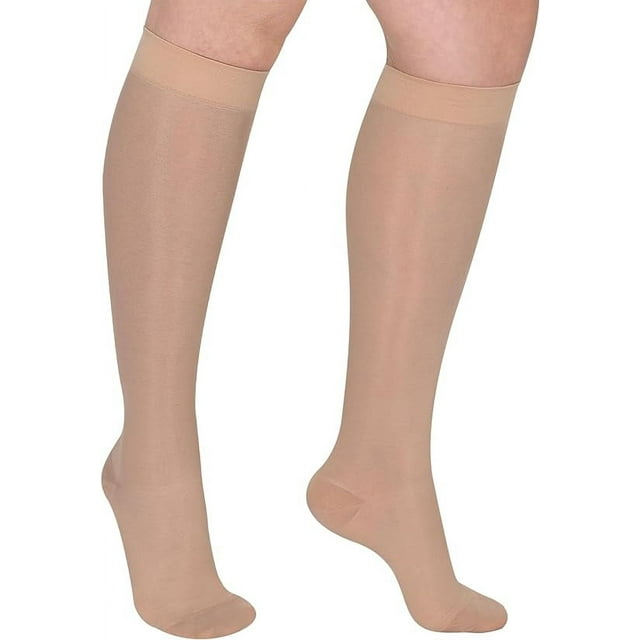 Wukang Closed Toe Sheer Compression Stockings for Women, 15-20 mmHg ...