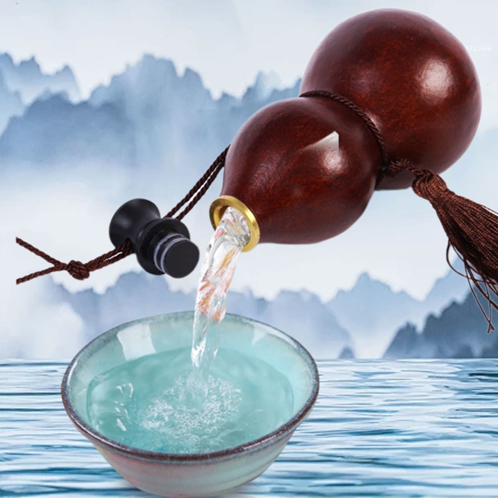 Wukong Gourd Water Bottle, 10oz/0.3L Big Gourd Beverage Container Water ...