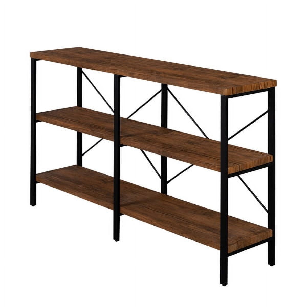 Wulawindy Brown Console Living Room, Three-Layer Particleboard Storage ...