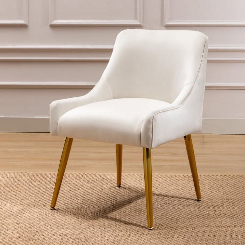 Wulawindy Modern Leather Wide Accent Chair Side Chair with Swoop Arm ...