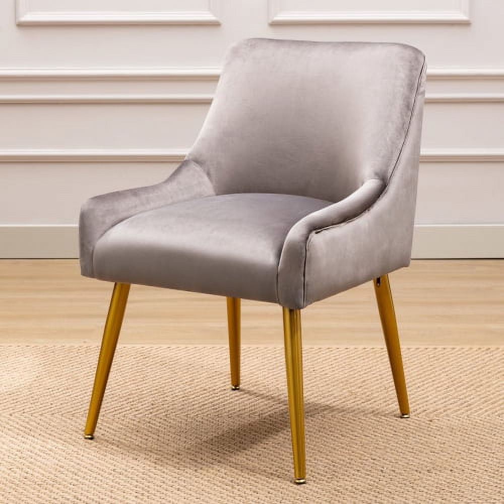 Wulawindy Modern Leather Wide Accent Chair Side Chair with Swoop Arm ...