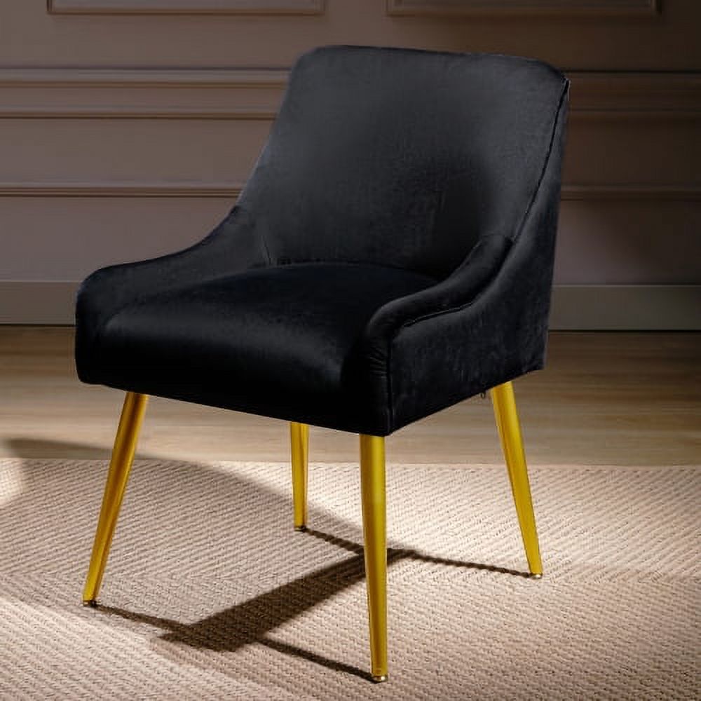 Wulawindy Modern Leather Wide Accent Chair Side Chair with Swoop Arm ...