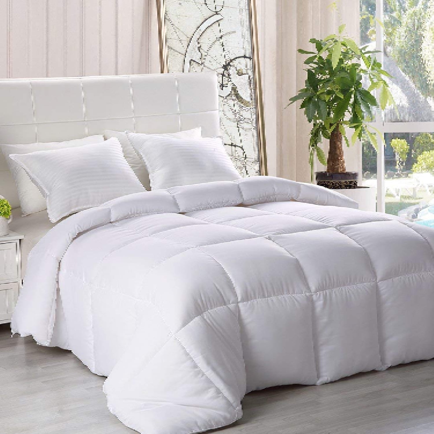 Wulful Hotel Style Queen Comforter, All Season, Hypoallergenic, Machine ...