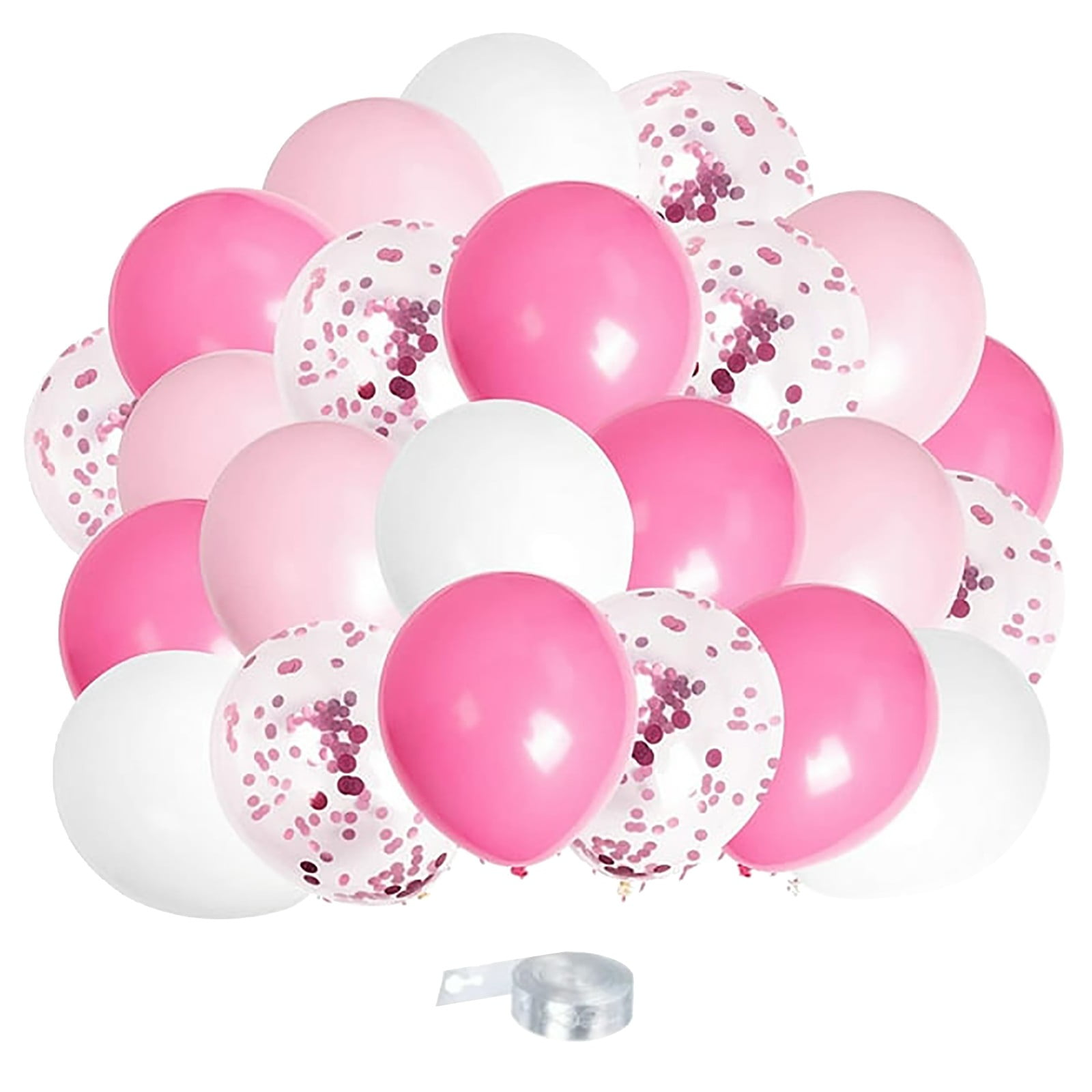Wuljfeng Balloons and White Balloons 50pcs 12 Inch Rose Red Latex ...