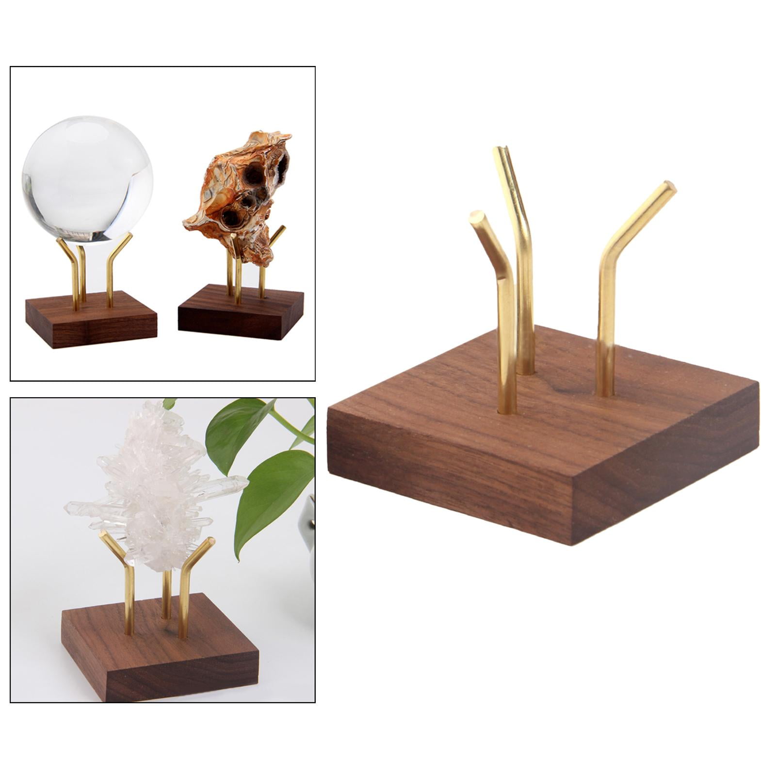 Wulnut Display Stand Sphere Holder Square Base Support Marbles Gems ...