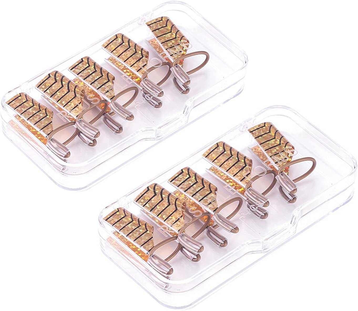 Wuluwala Reusable Metal Nail Shaper with Box，Nail Extension Forms 10 ...