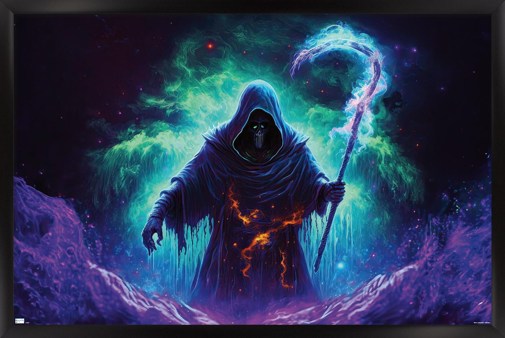 Wumples - Cosmic Grim Reaper Wall Poster, 22.375" x 34" Framed - Walmart.com