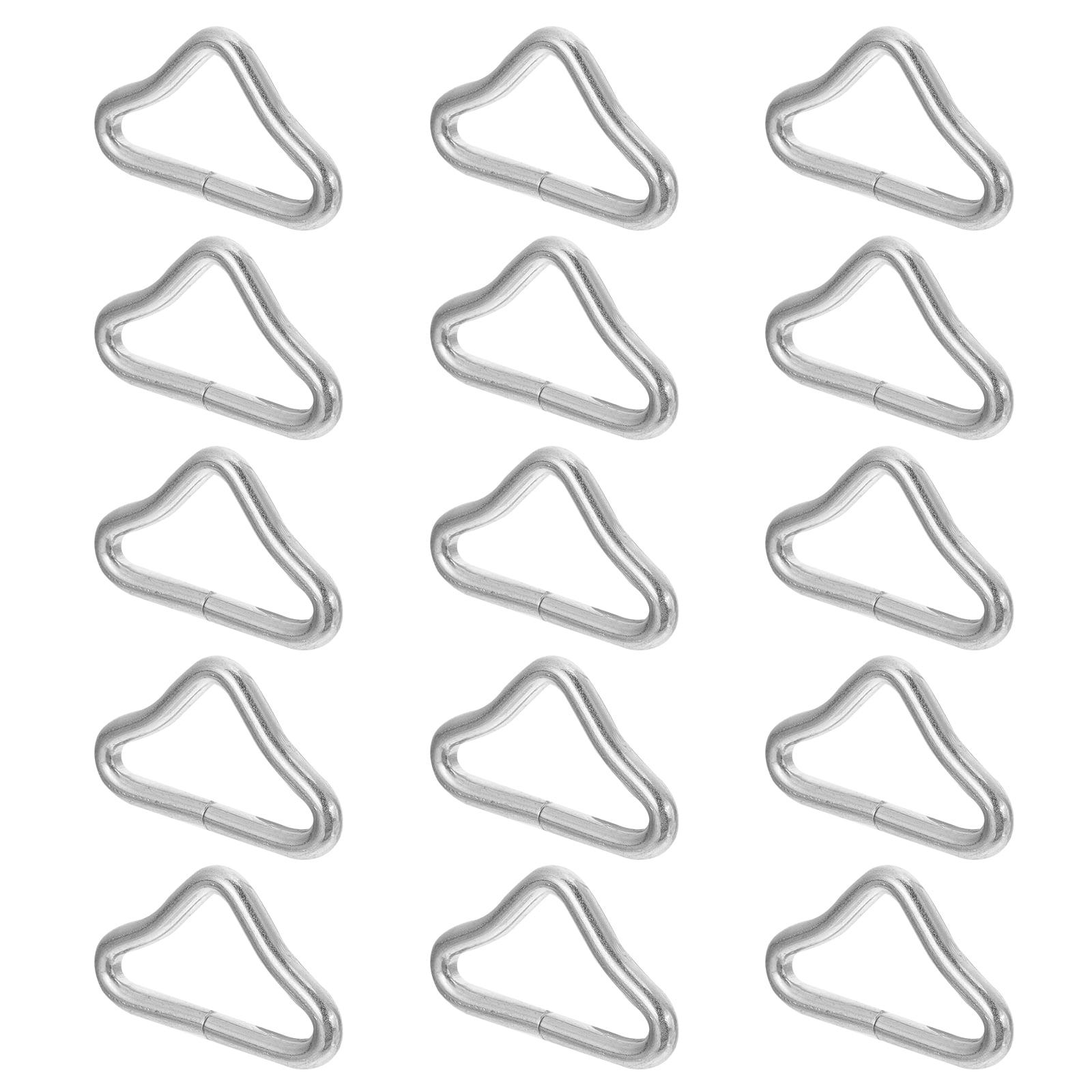 Wunno 40 PCS Triangle Ring Galvanized Steel Webbing Strap Triangle Ring ...