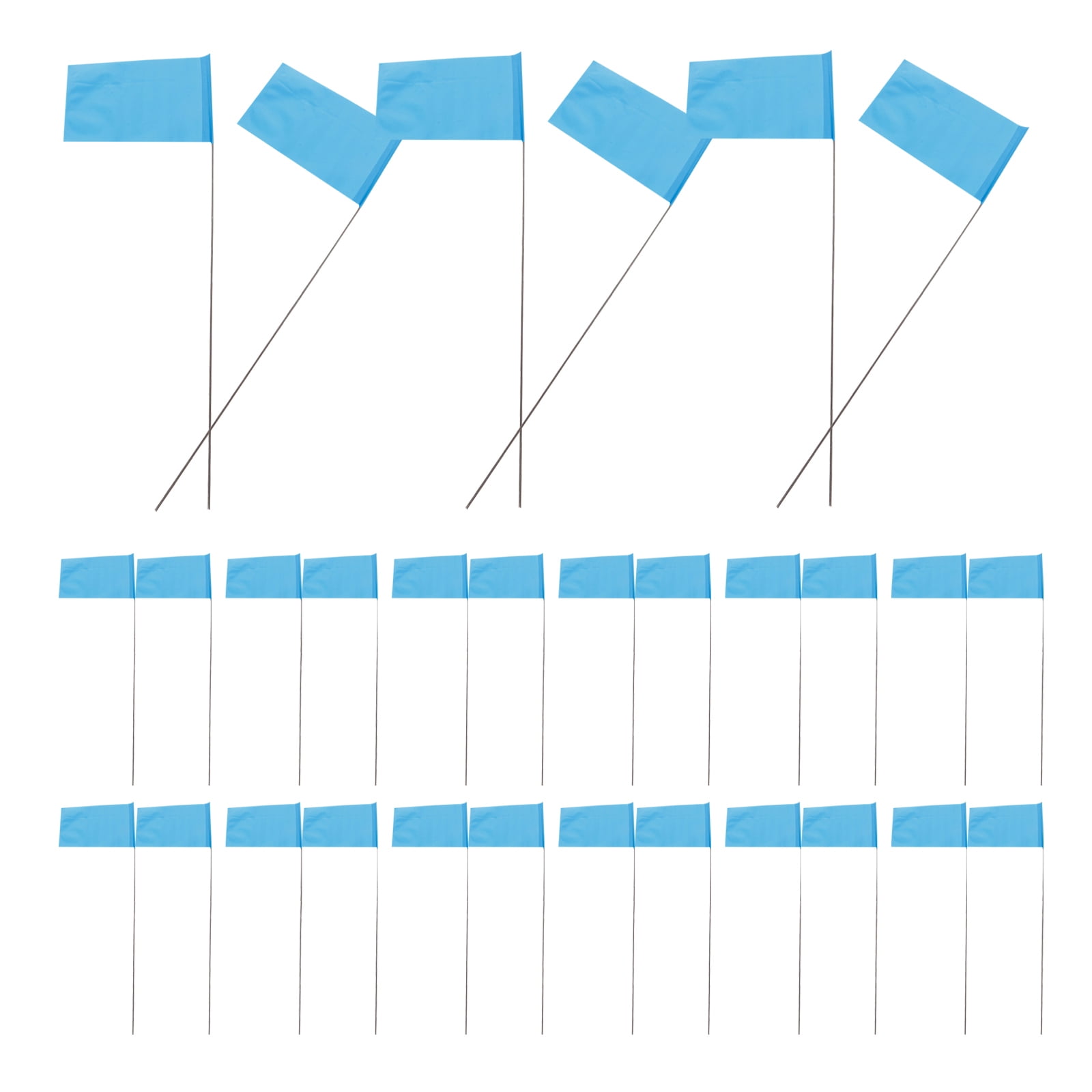 UPKOCH Skyblue PVC Marking Flags for Yard and Garden Use 50 Pieces 3.94 ...