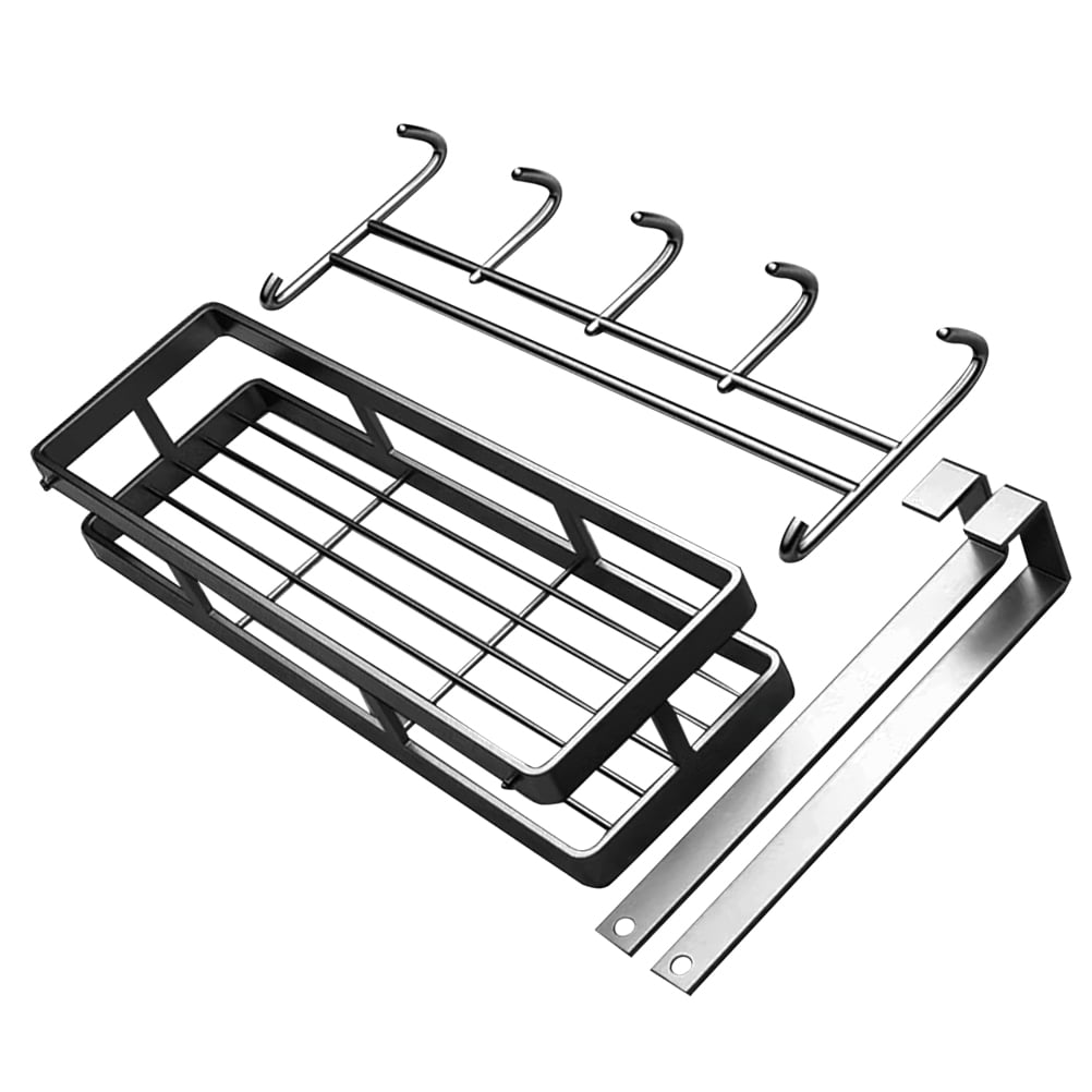 Wunno Over The Door Shelf with Hooks Over Door Coat Detachable Shelf ...