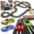 Wupuaait Electric Race Track Set, 4 High-Speed Slot Cars, Dual Racing ...