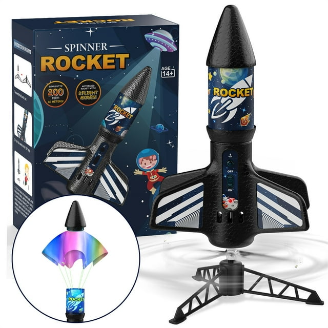 Wupuaait Foam Rocket Launcher Toy for Kids, Self-Launching, Motorized ...