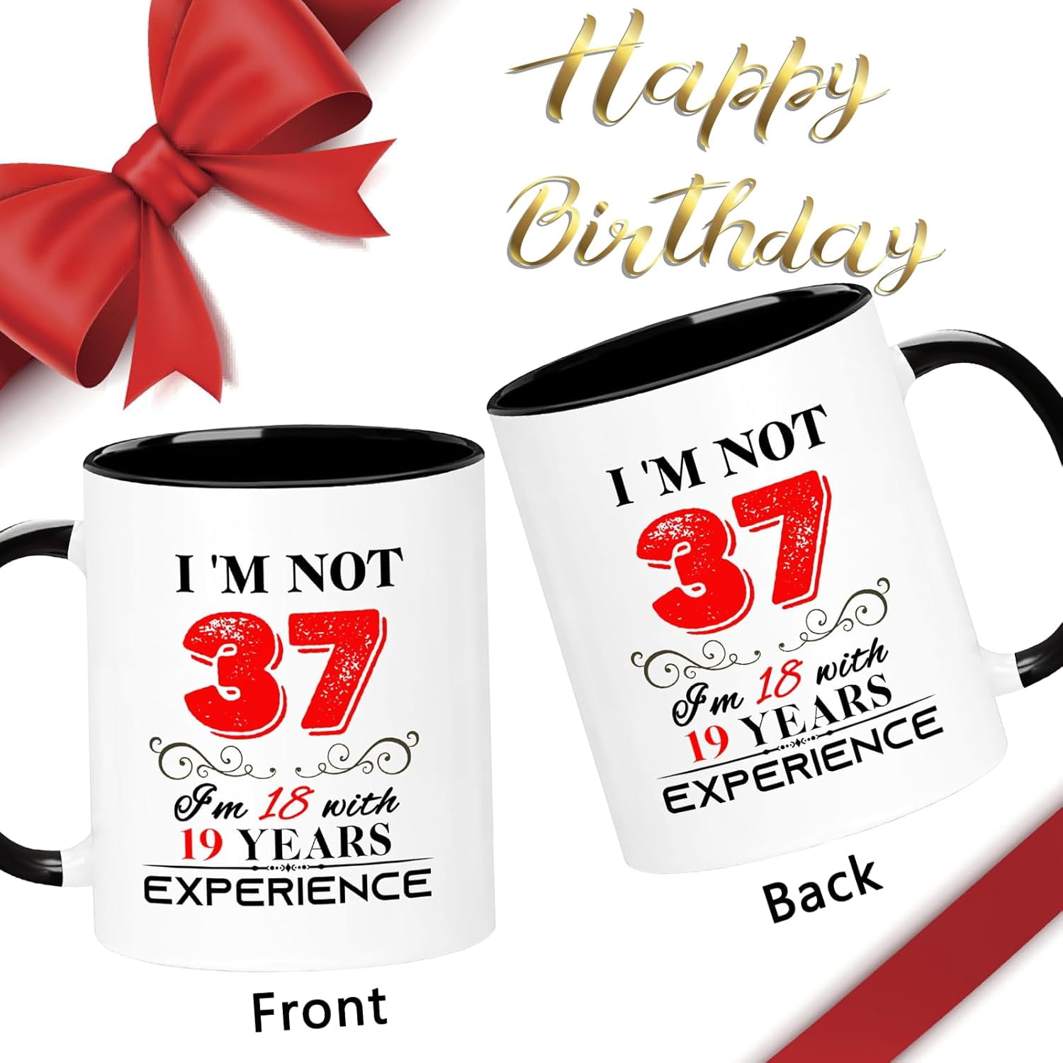 Wuquan-1988 37th Birthday Mug for Women Men, Turning 37 Year Old ...