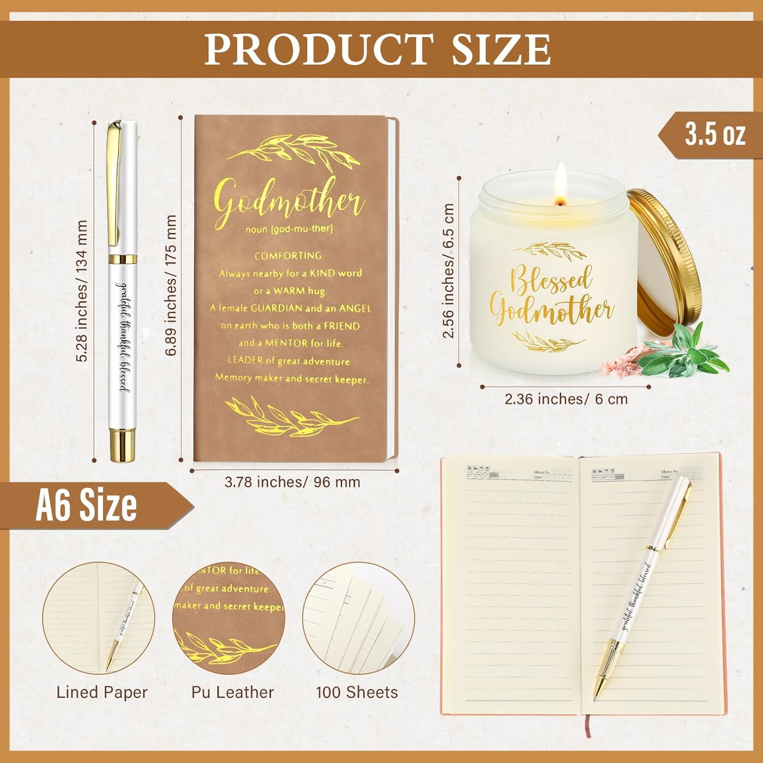Wuquan-4 Pcs Godmother Proposal Gift for Women Pastor's Wife ...
