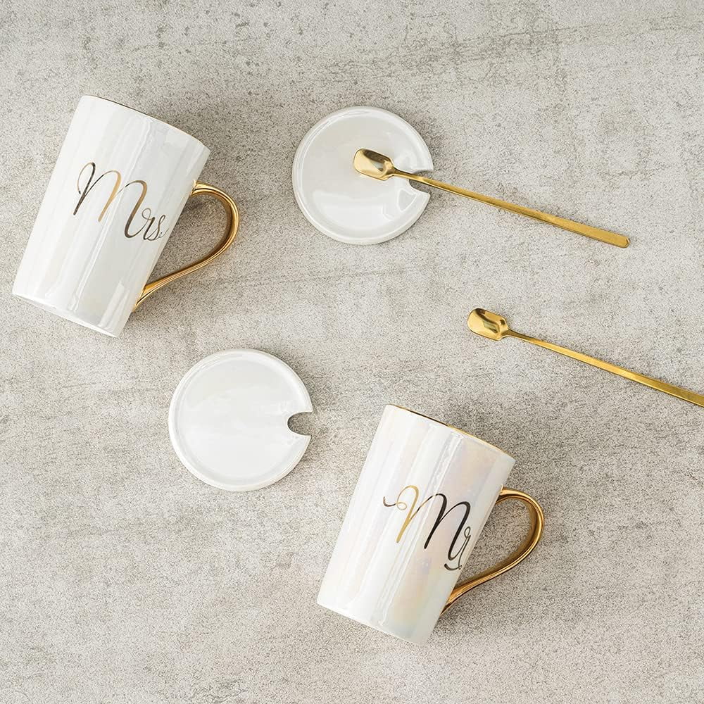 Wuquan-Ceramic Coffee Mugs, Gifts for Couple Bridal Shower, Mr. and Mrs ...