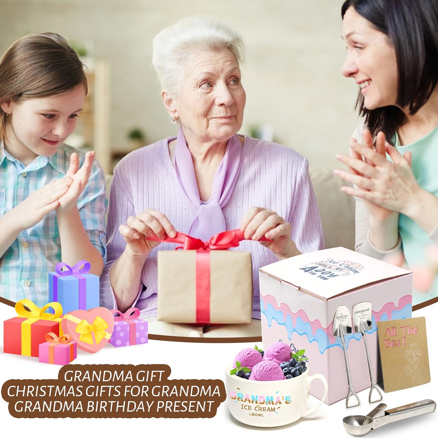 Wuquan-Christmas Stocking Stuffers Gifts for Grandma - Nana Gifts ...