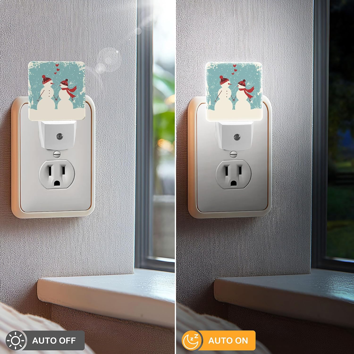 Wuquan-LED Night Light Lamp with Smart Sensor Dusk to Dawn Sensor,Cute ...
